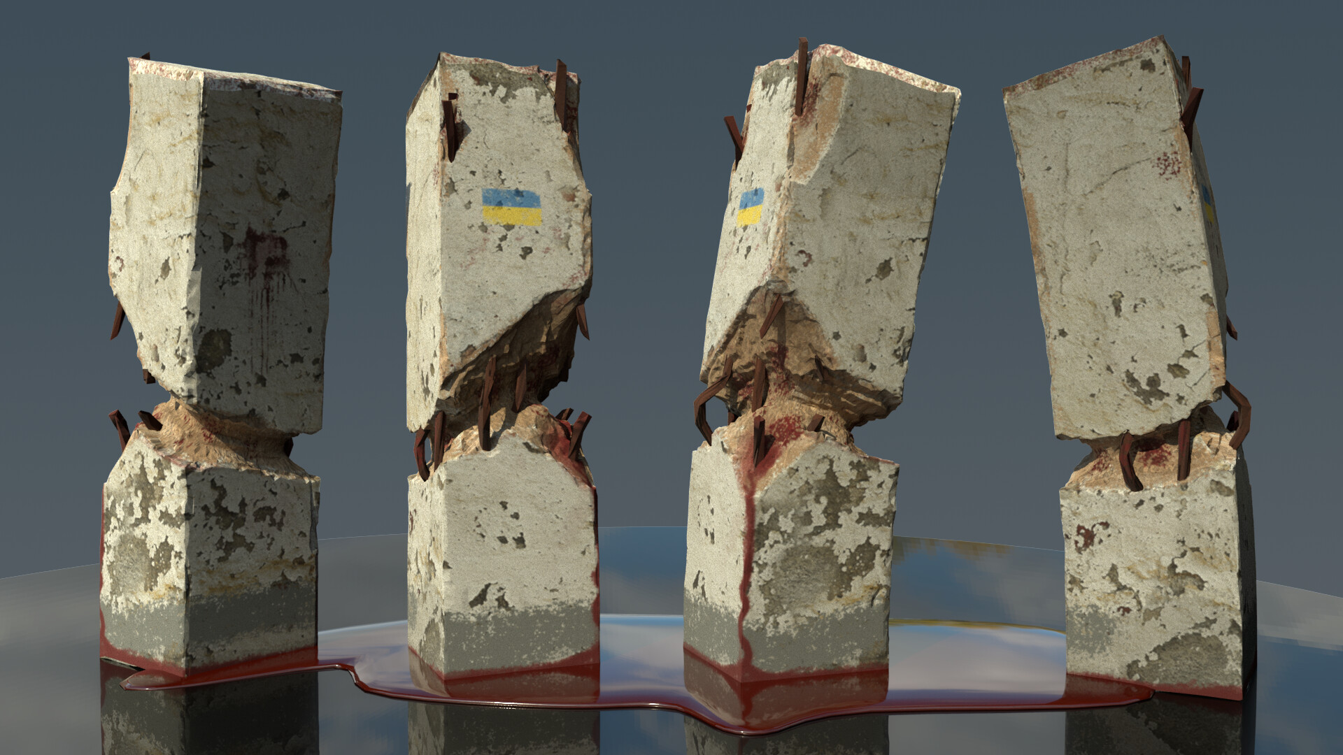 ArtStation - Damaged Pillar 3D Model