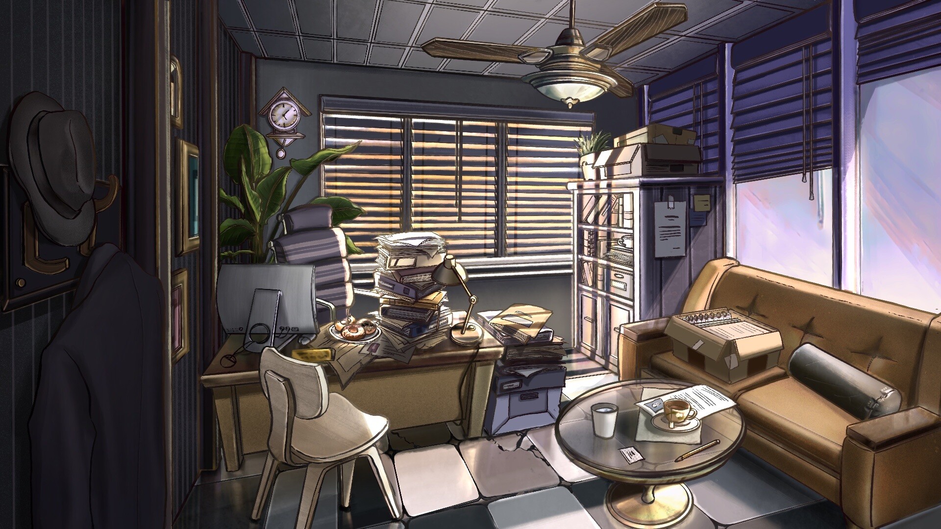 ArtStation - office-2d animation scene