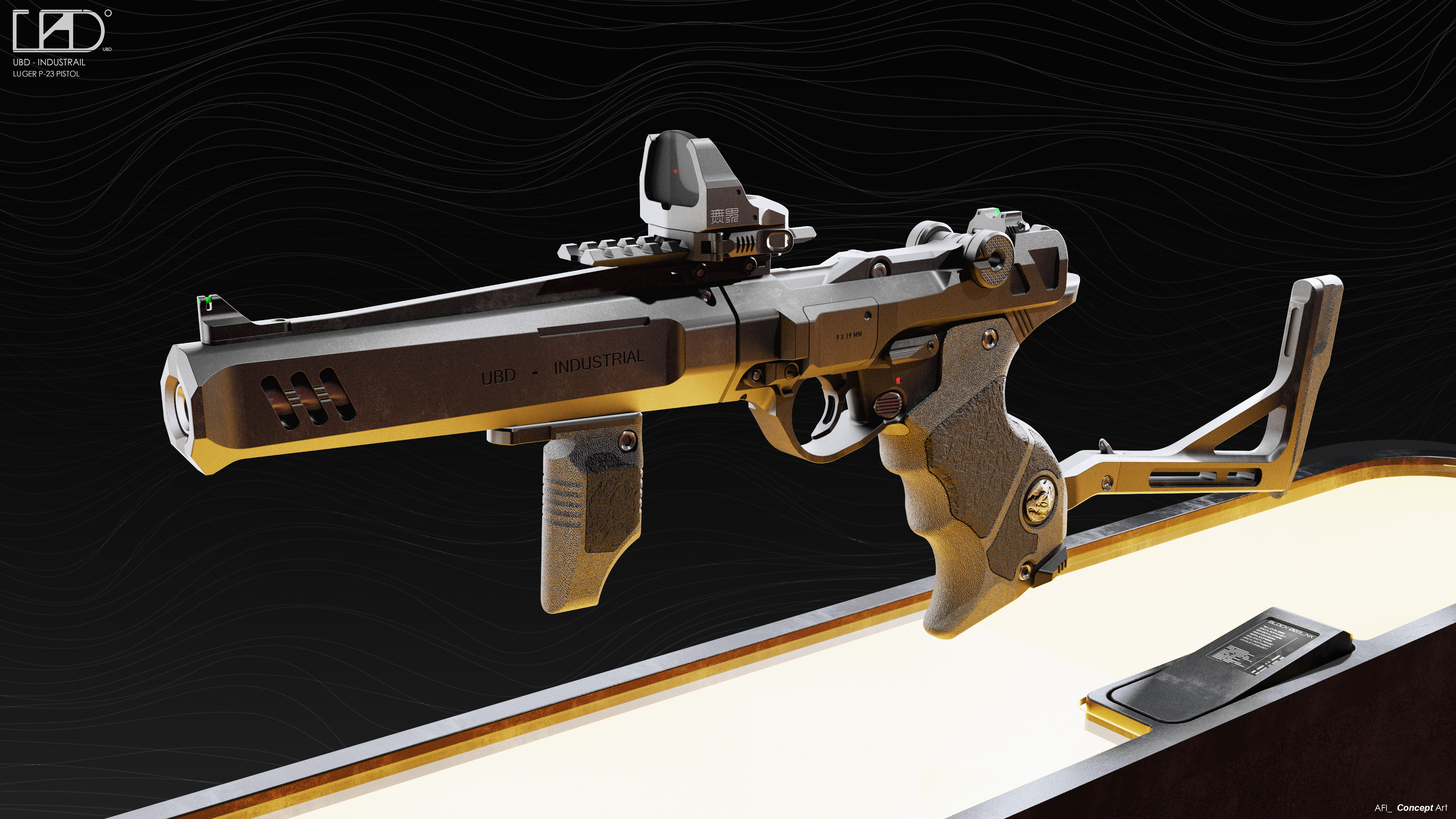 "Luger P-23 Pistol" by AFI_/eblvtt1996 (based on design by Yu "Rick ...