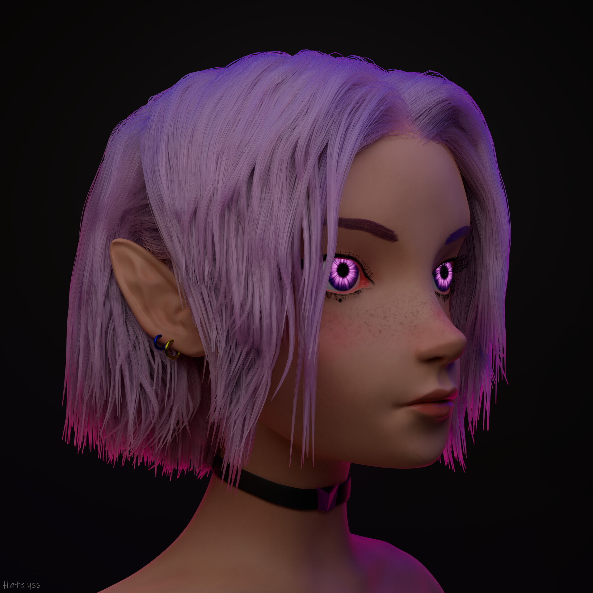 ArtStation - Witch elf girl portrait