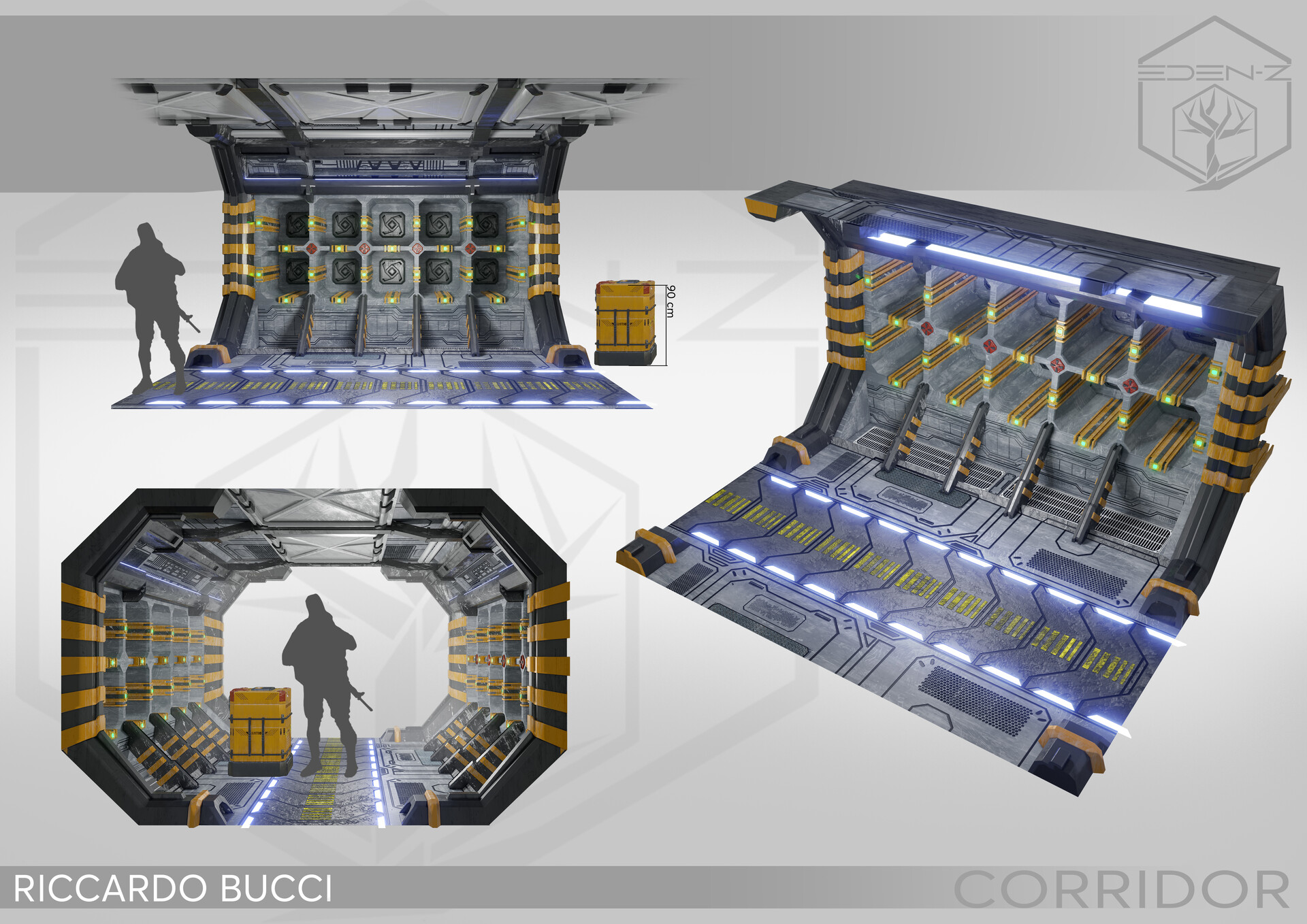 ArtStation - Scifi modular corridor