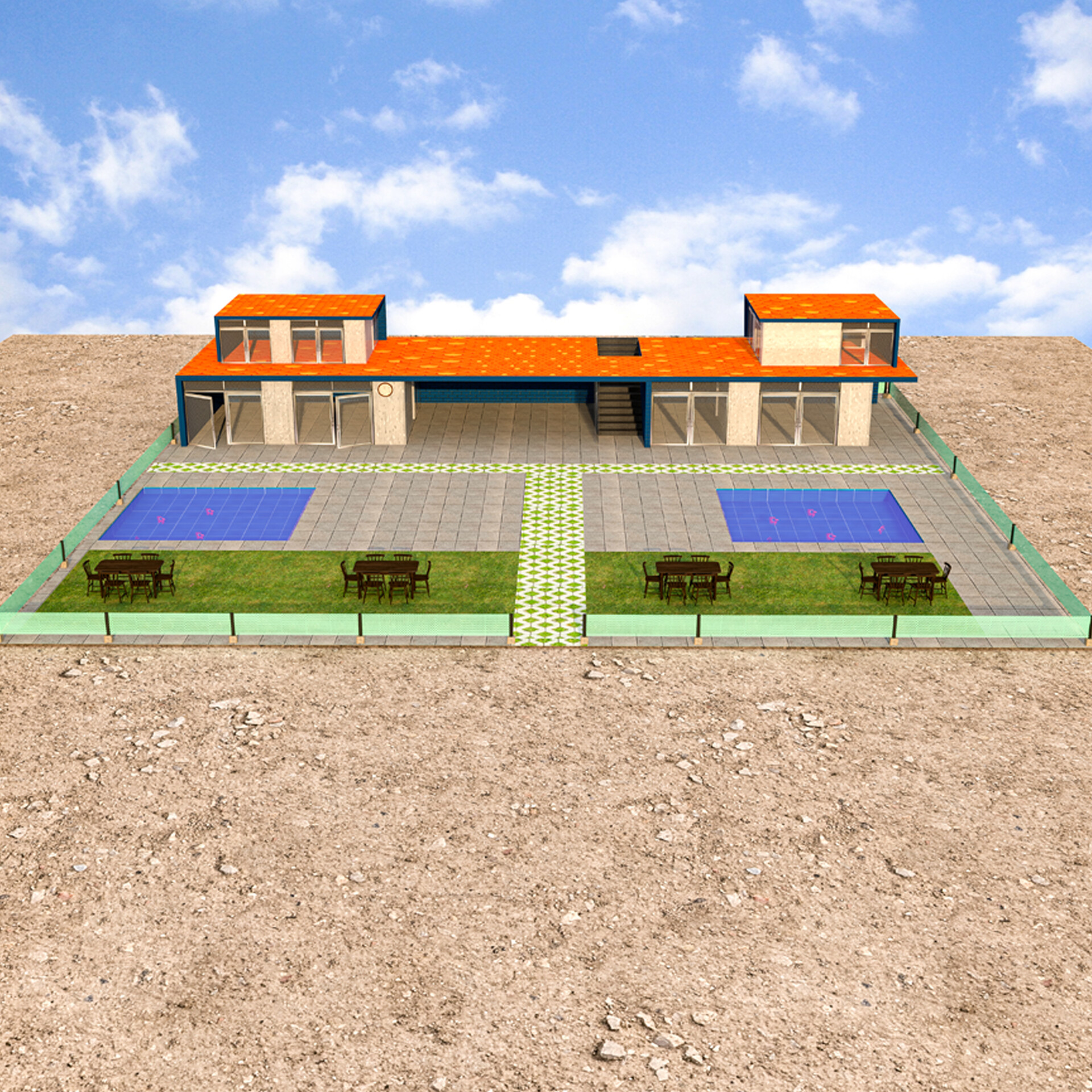 ArtStation - Mini Fam House Model And texture in Maya and Rendering in VERY