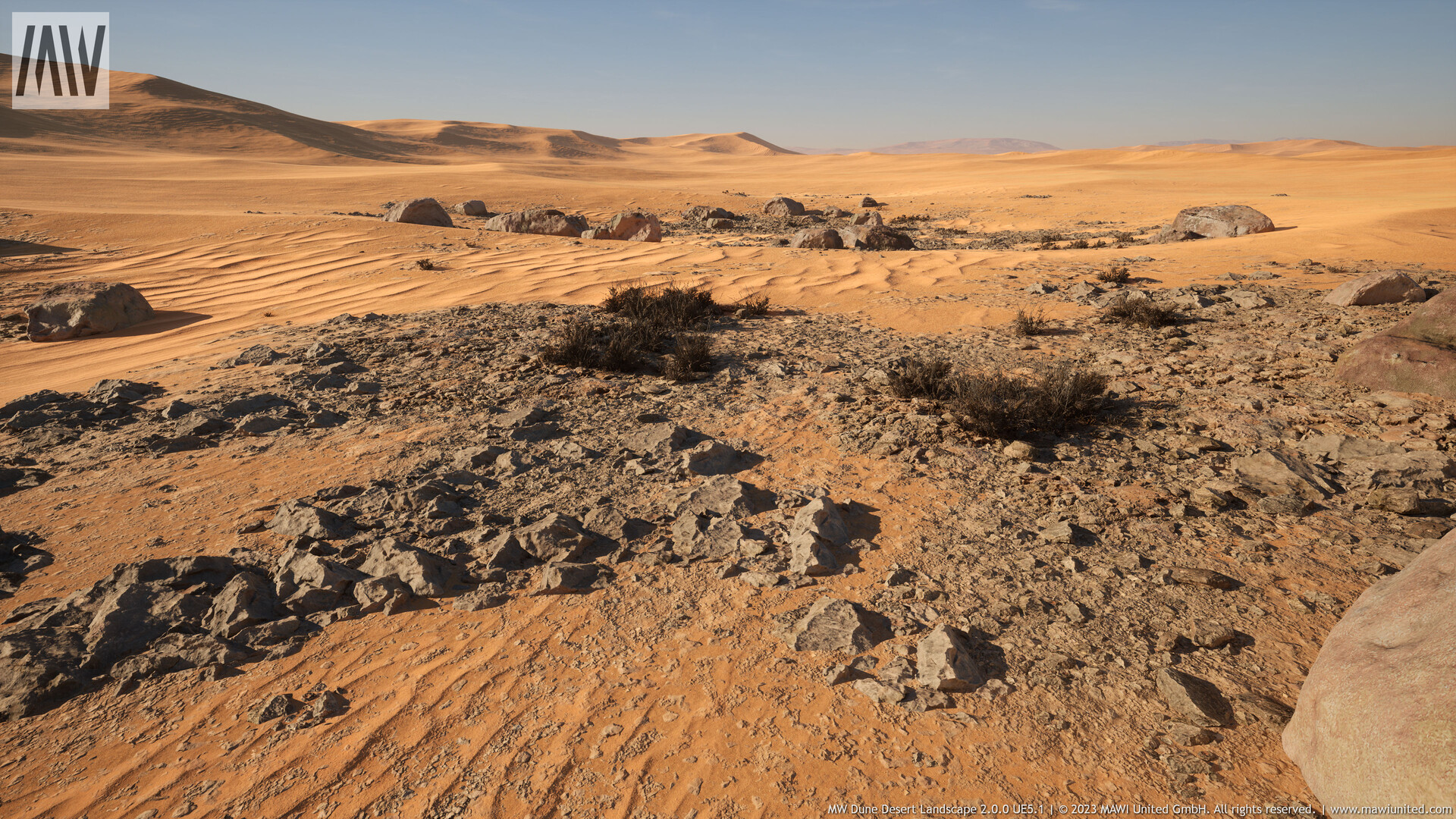 MAWI United - UE5.1 Dune Desert Landscape Nanite
