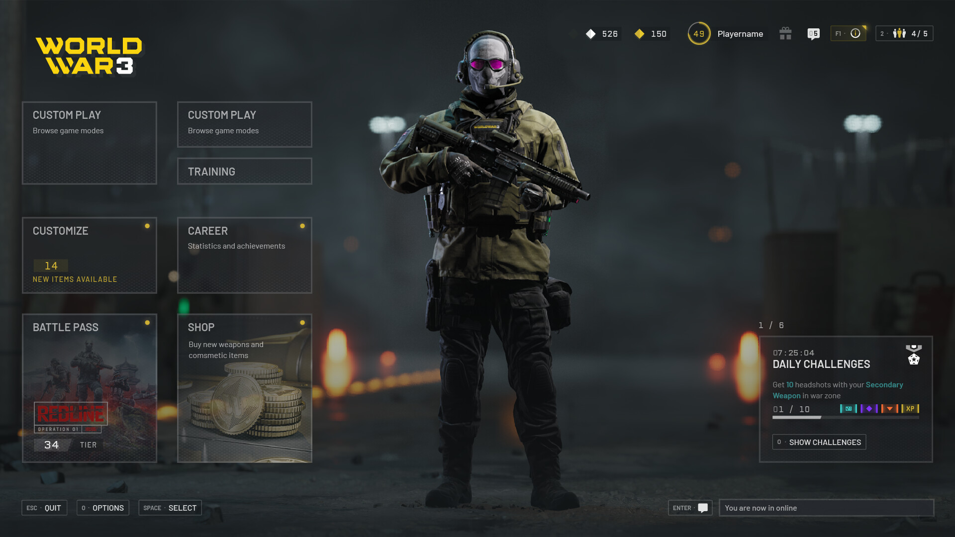 Tomasz Polok - World War 3 - GUI Design