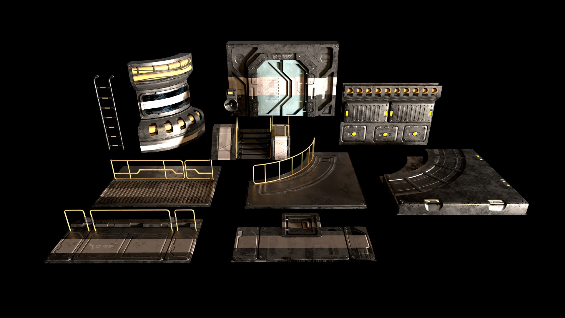CG GEAR - sci fi corridor modular kit