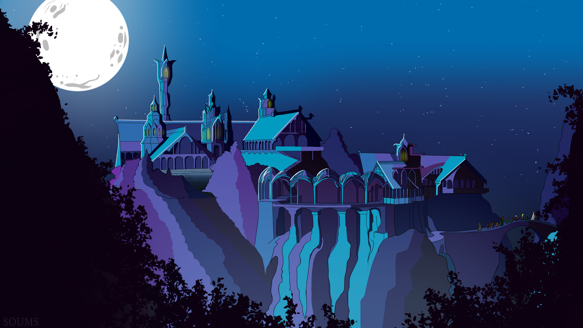 ArtStation - Rivendale - A landscape