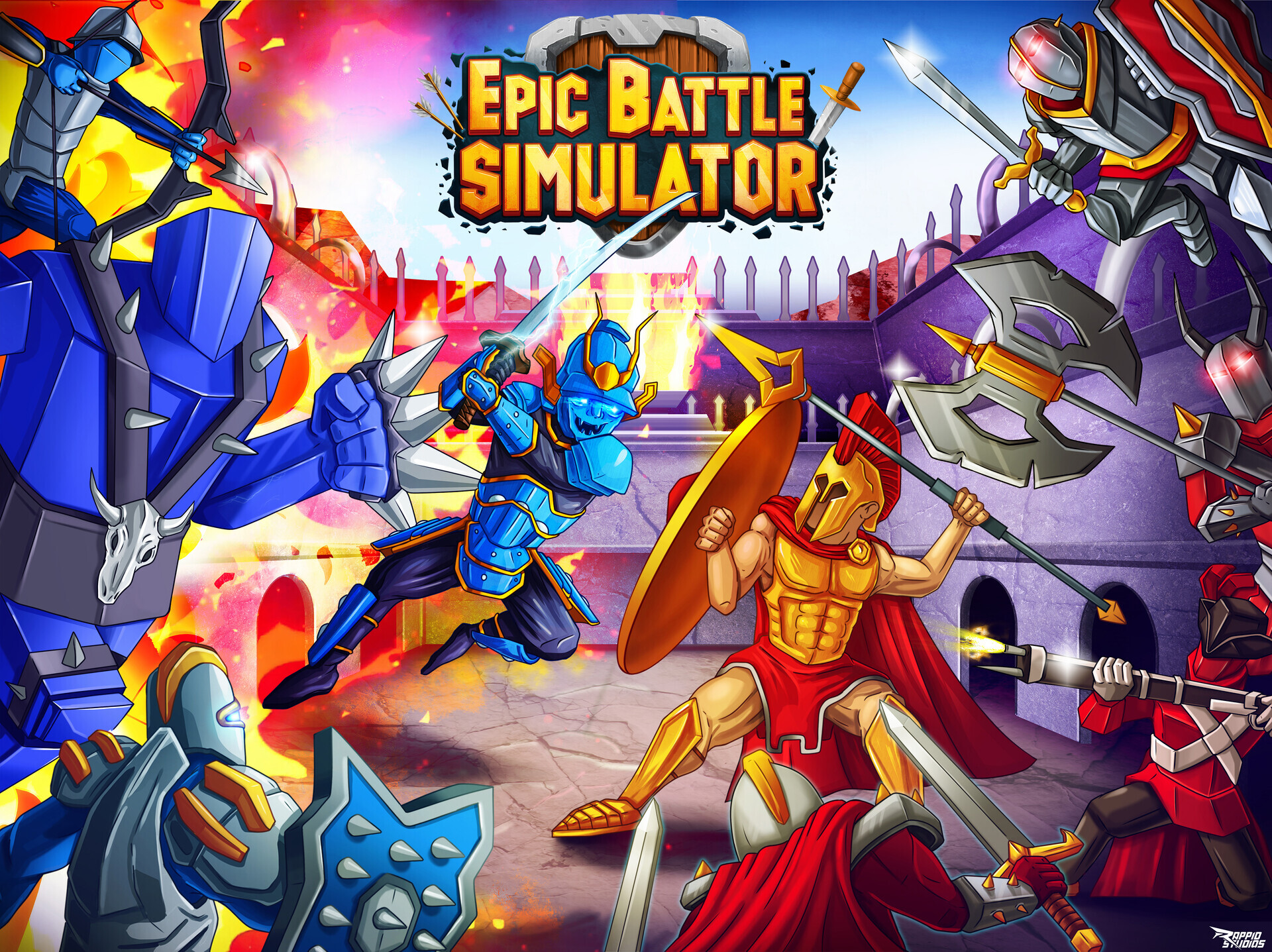 ArtStation - Epic battle simulator 2 - Mobile game promotional artwork