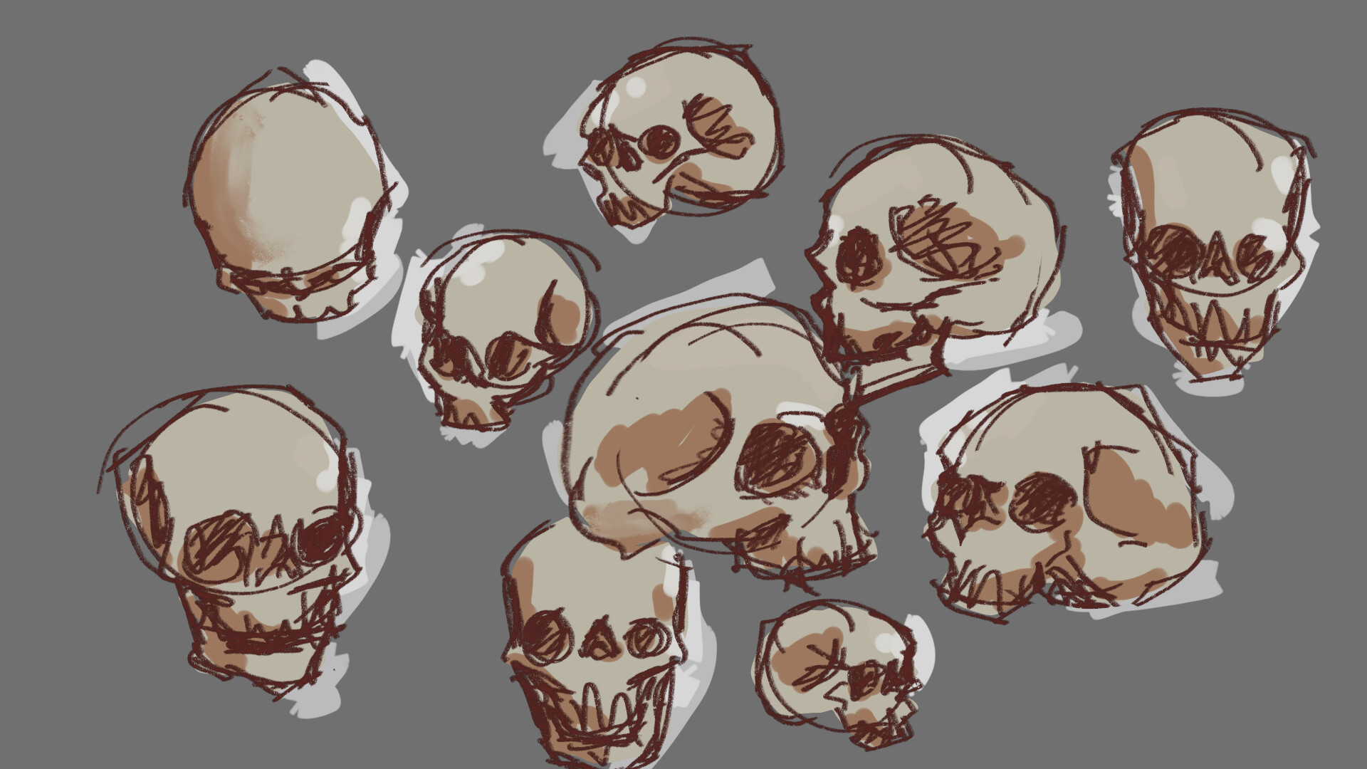 ArtStation - Skull Stylisation Practise (inspired by Gareth Davies)