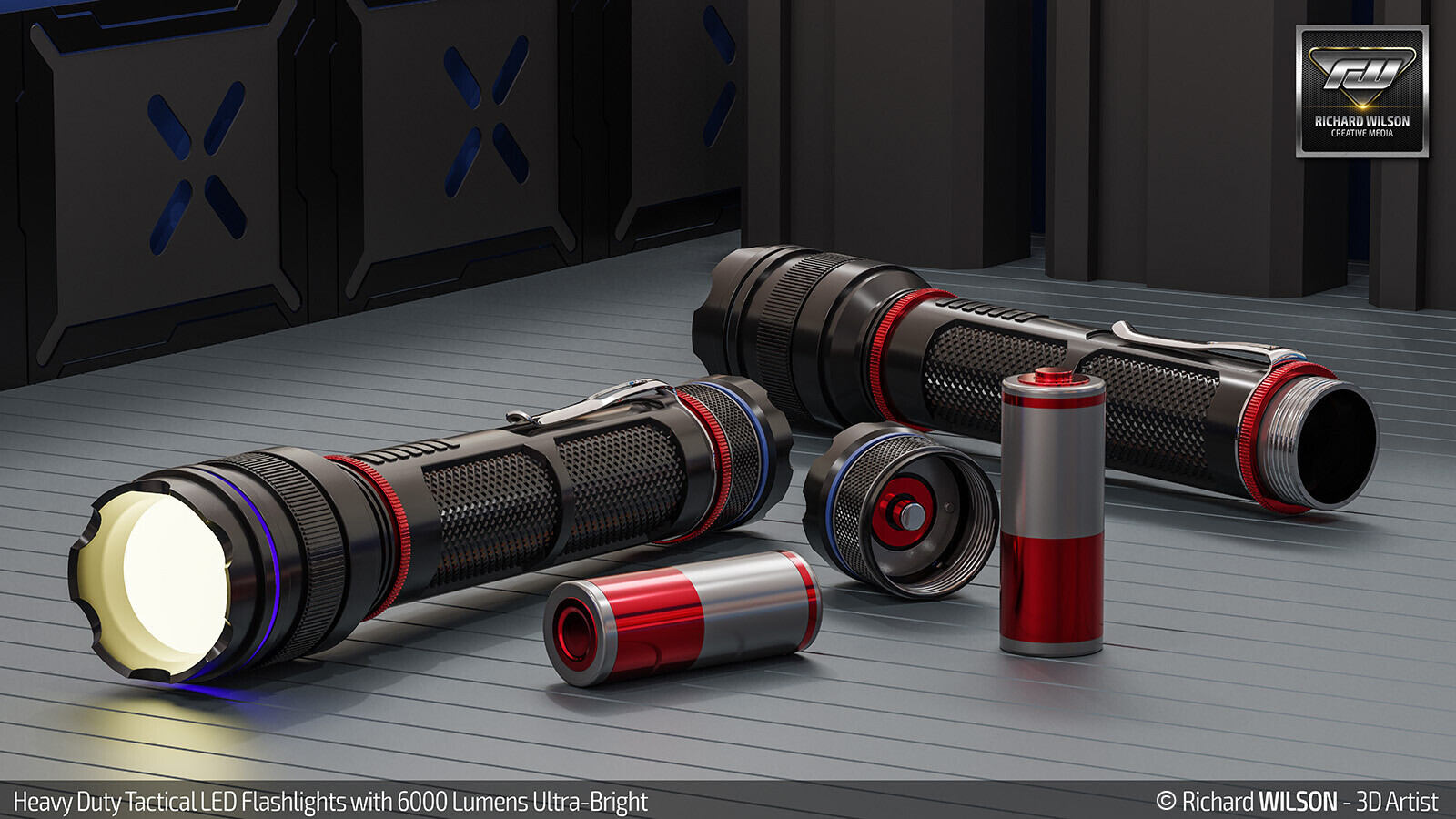 ArtStation - Hard Surface Modeling • Heavy Duty LED Flashlights / Torch