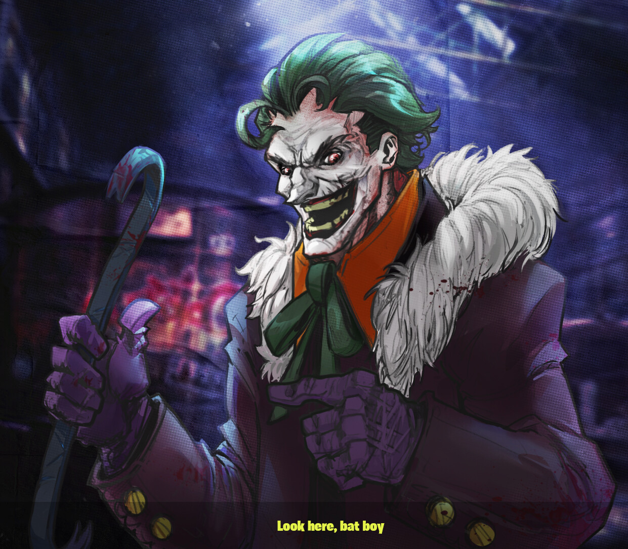 ArtStation - Jocker stands with a stick