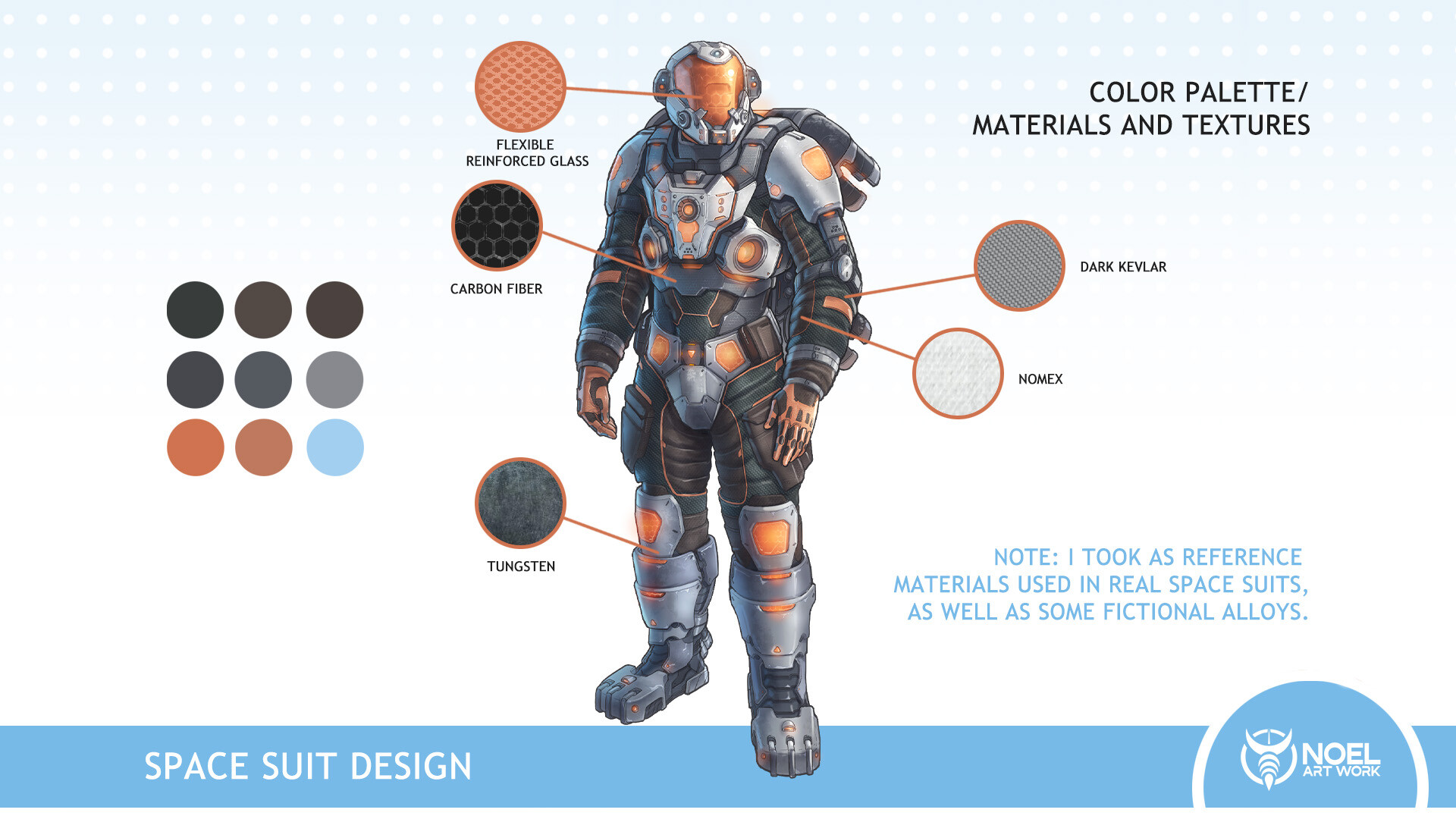 space suit drawing reference