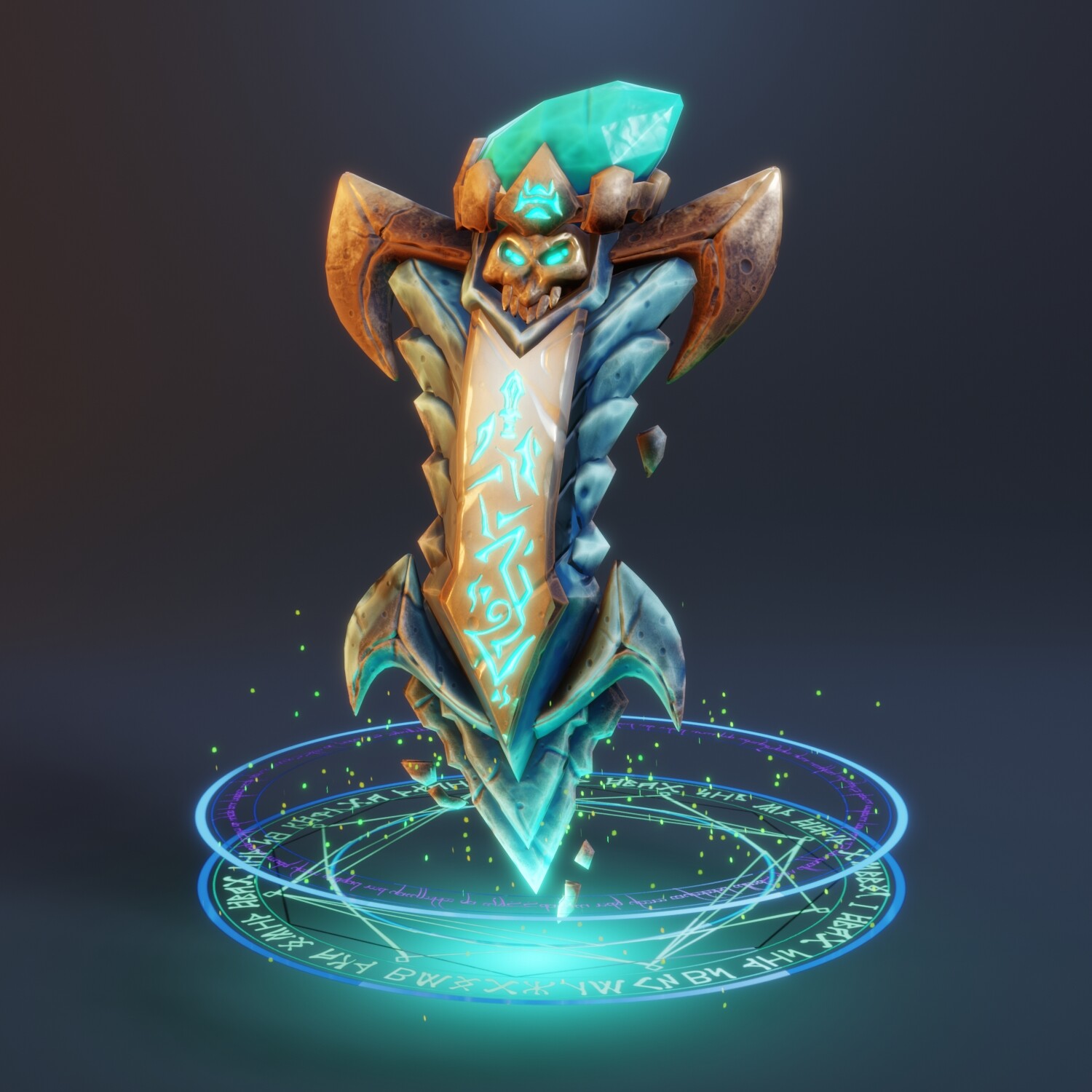 ArtStation - Skull inscription