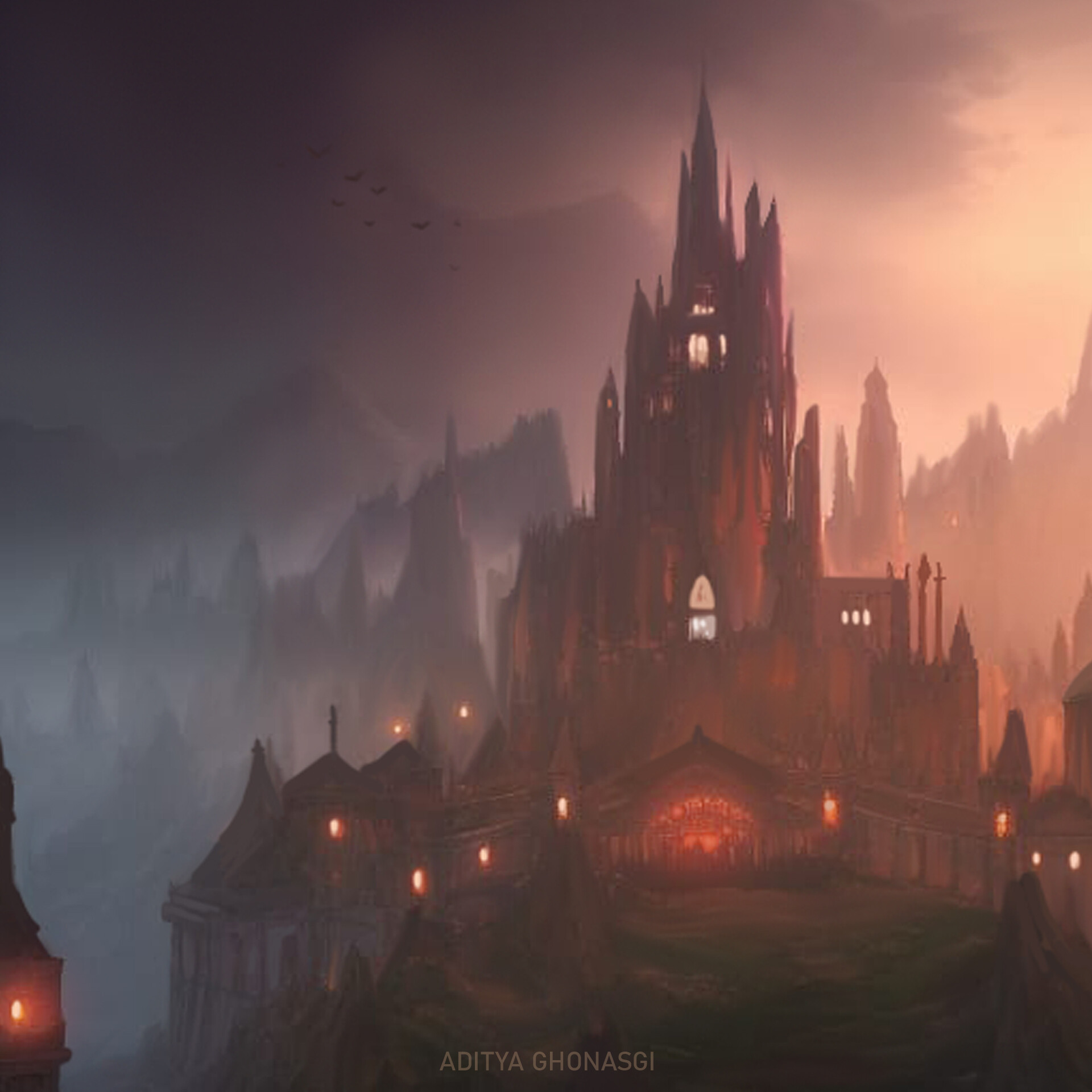 ArtStation - Crimson Castle of Dearg