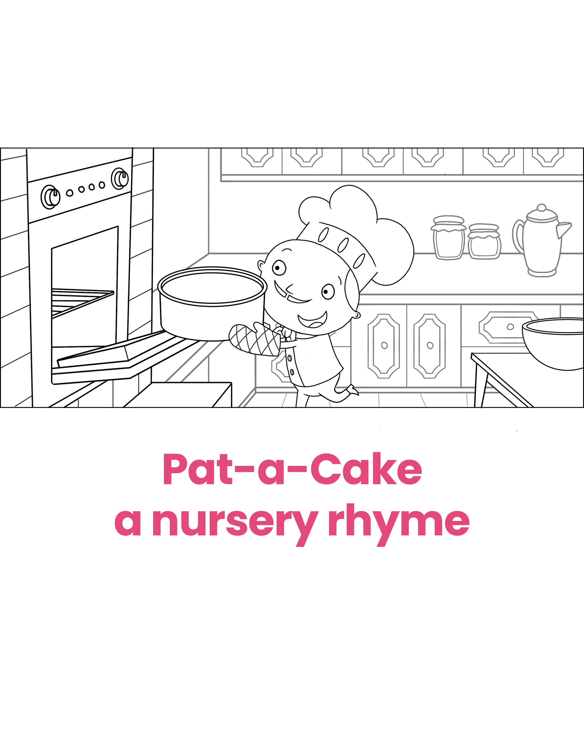 pat a cake nursery rhyme coloring pages
