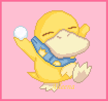 Psyduck Pixel Art Cross Stitch Dweeb Psyduck | So, I've Been Sick