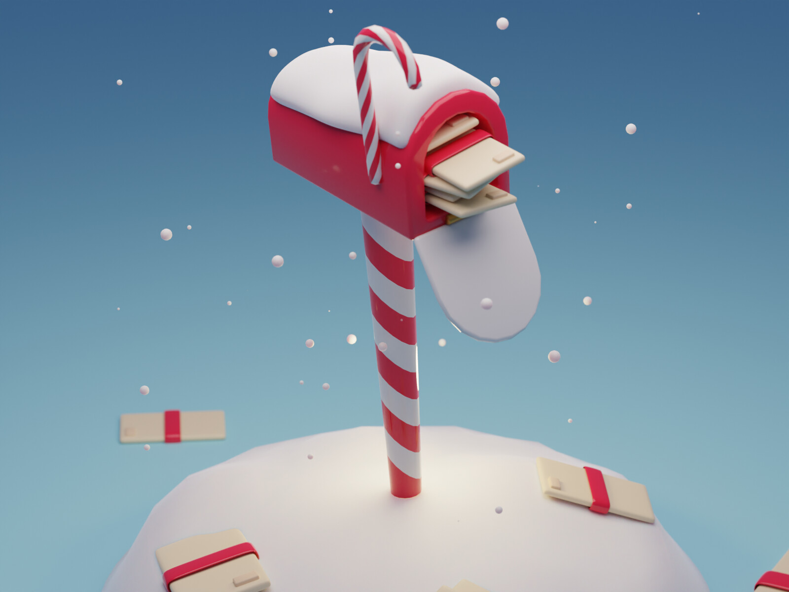 ArtStation - Christmas mail box