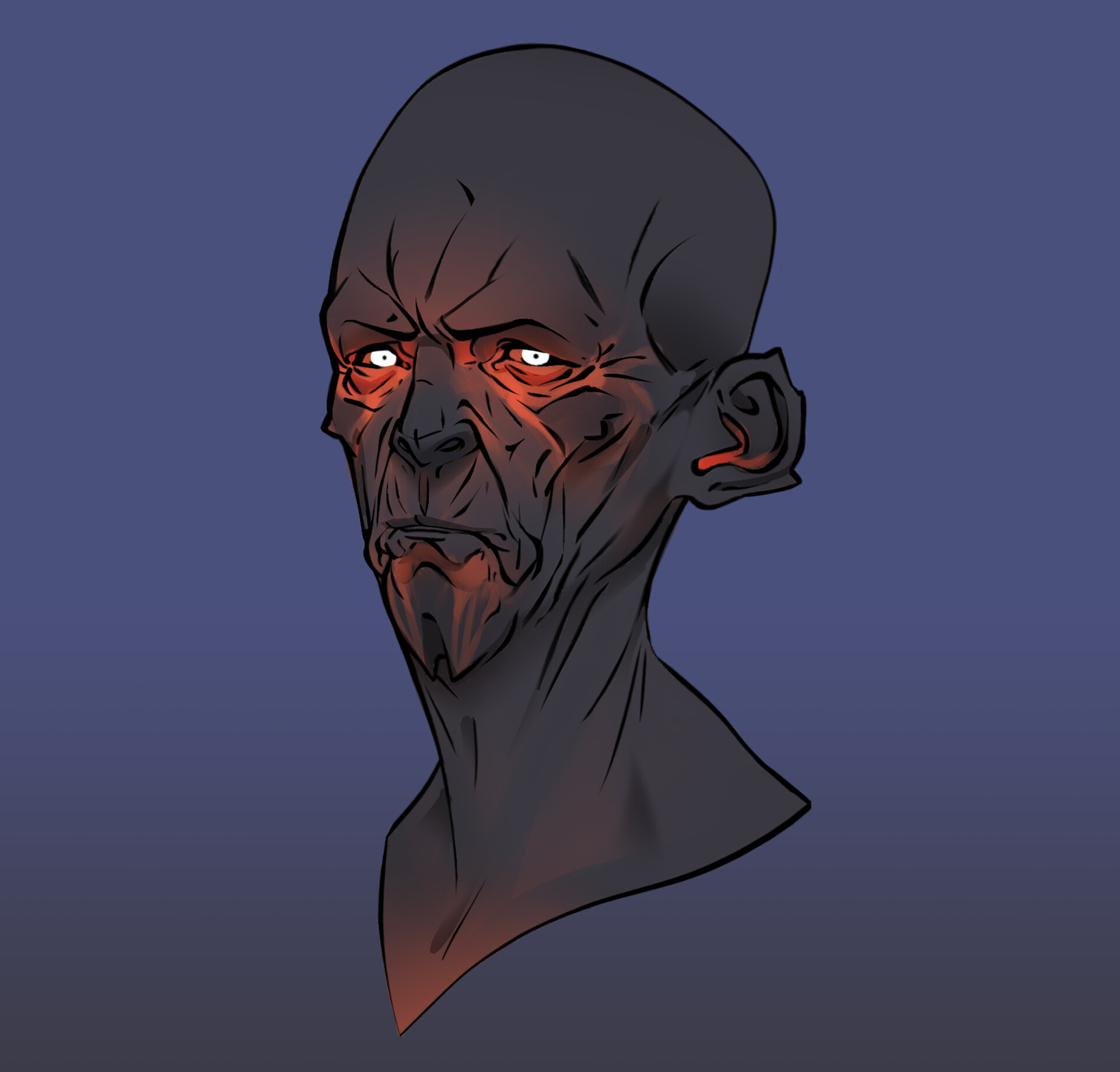 ArtStation - Portrait of Khâl-Ame Zal Flamzare Beletius III - D&D inspired