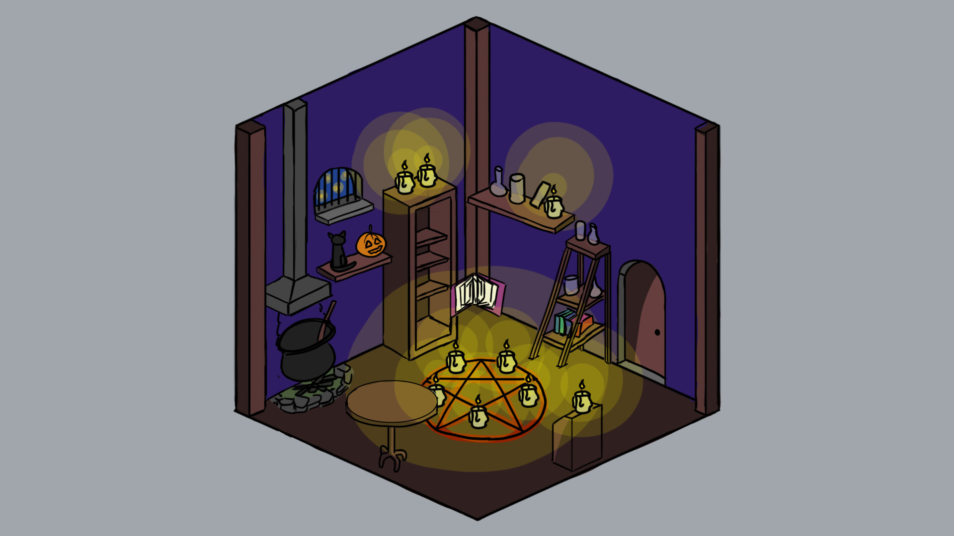 Alexandre Parot - Witch Kitchen - Projet d'environnement - Diorama