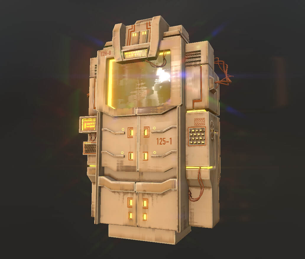 ArtStation - 80s Sci-fi machine pod