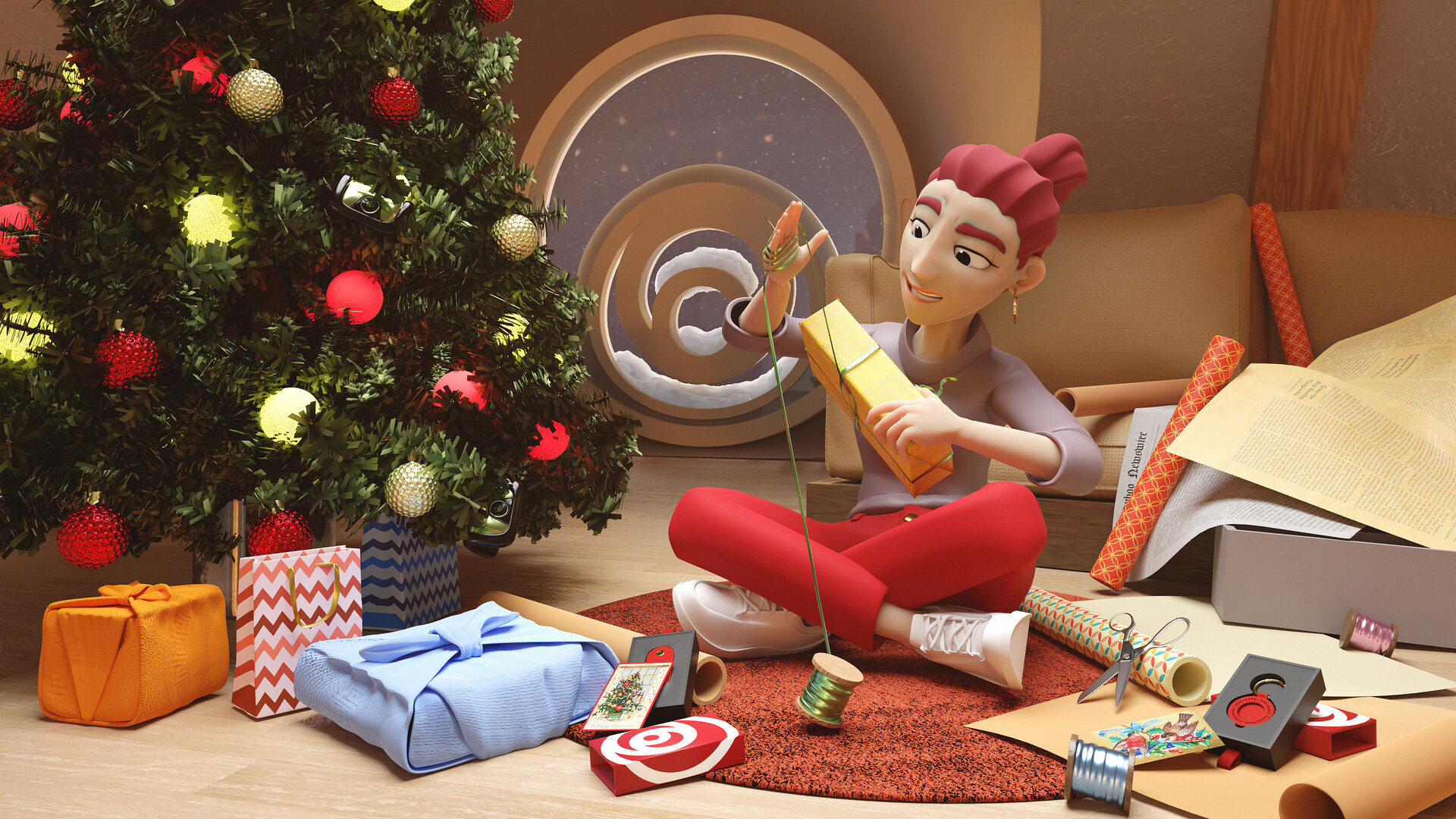 ArtStation - Caddyboo Article Illustration: How About A Holiday Season ...