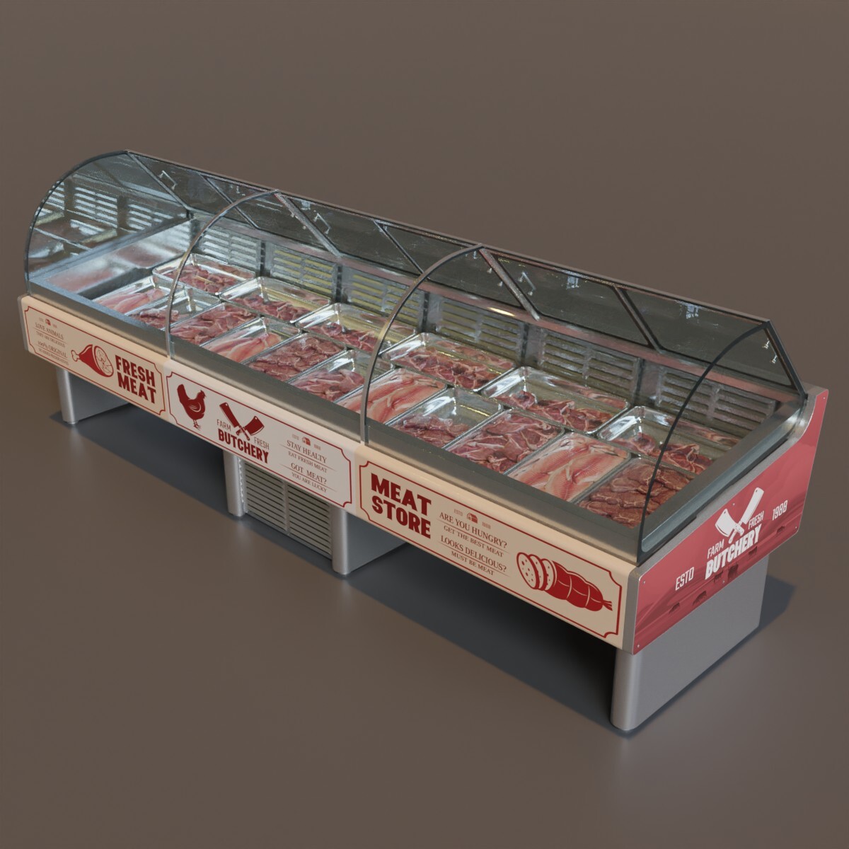 ArtStation - Display Fridge Butcher Store