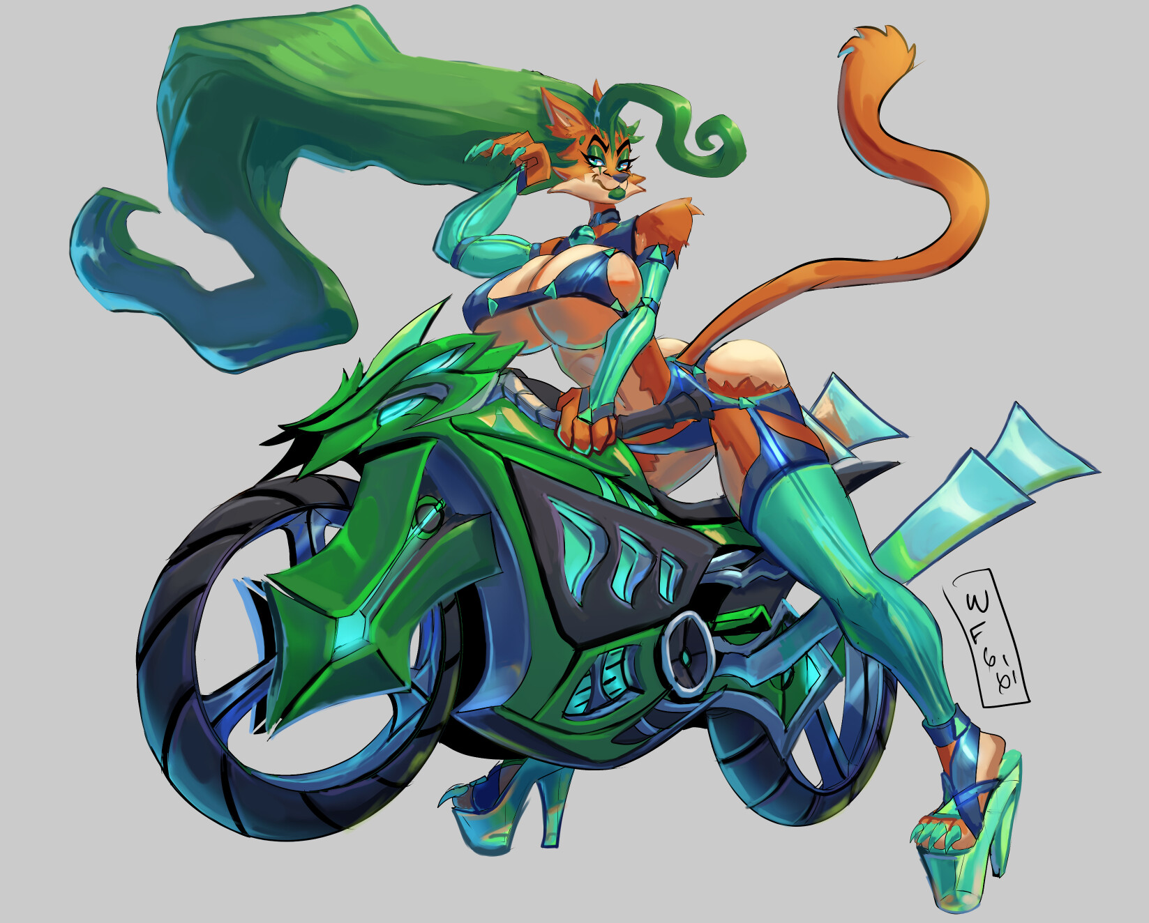 ArtStation - Bike Cat Girl