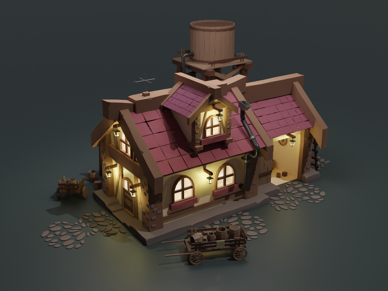 ArtStation - Rustic house