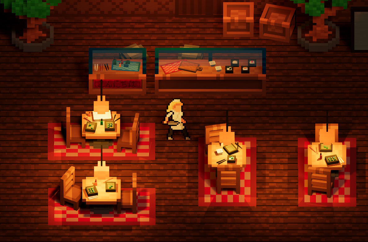 ArtStation - Sushi Shop (Game Concept Art)