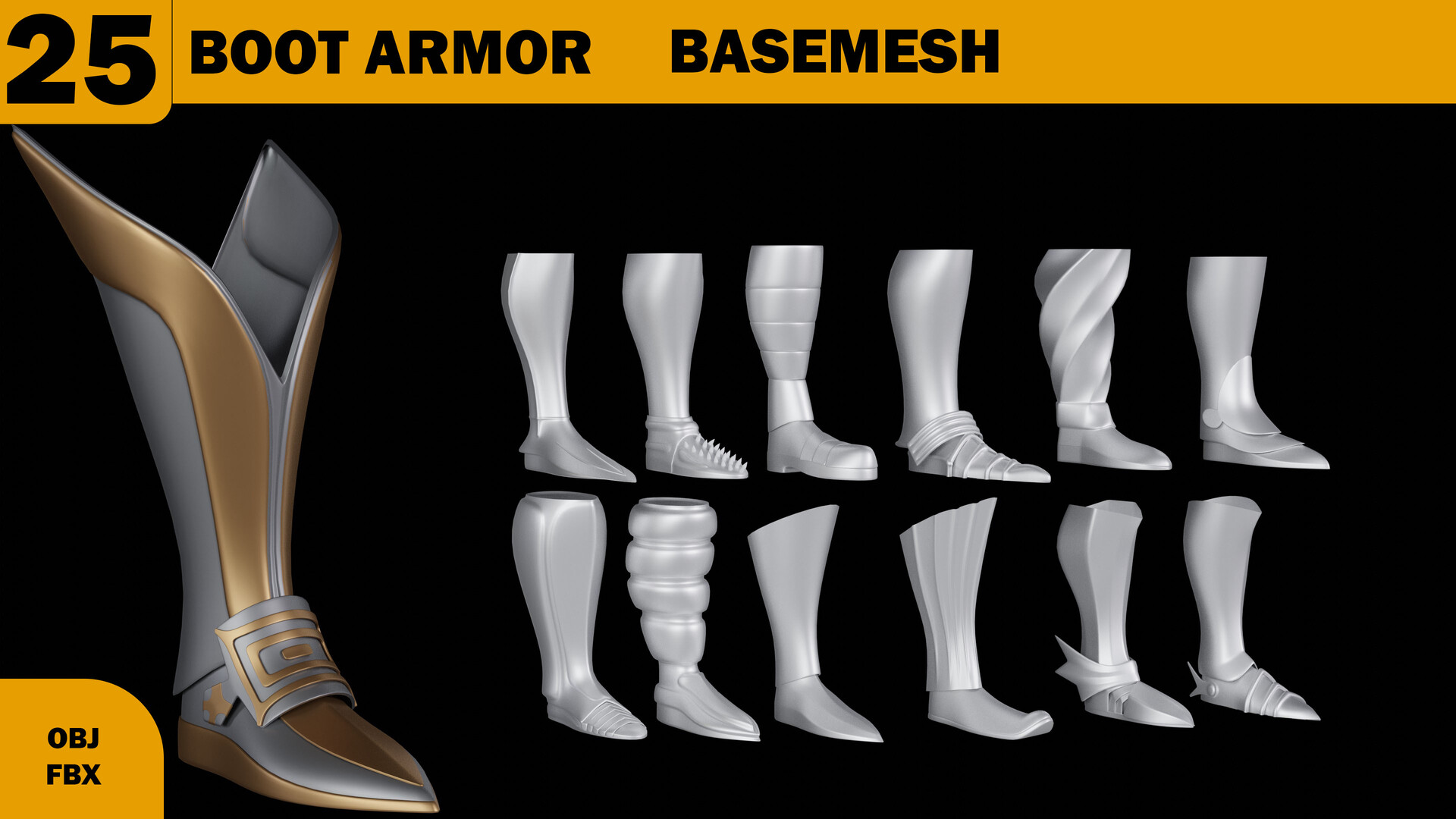 ArtStation - 25 BOOT ARMOR