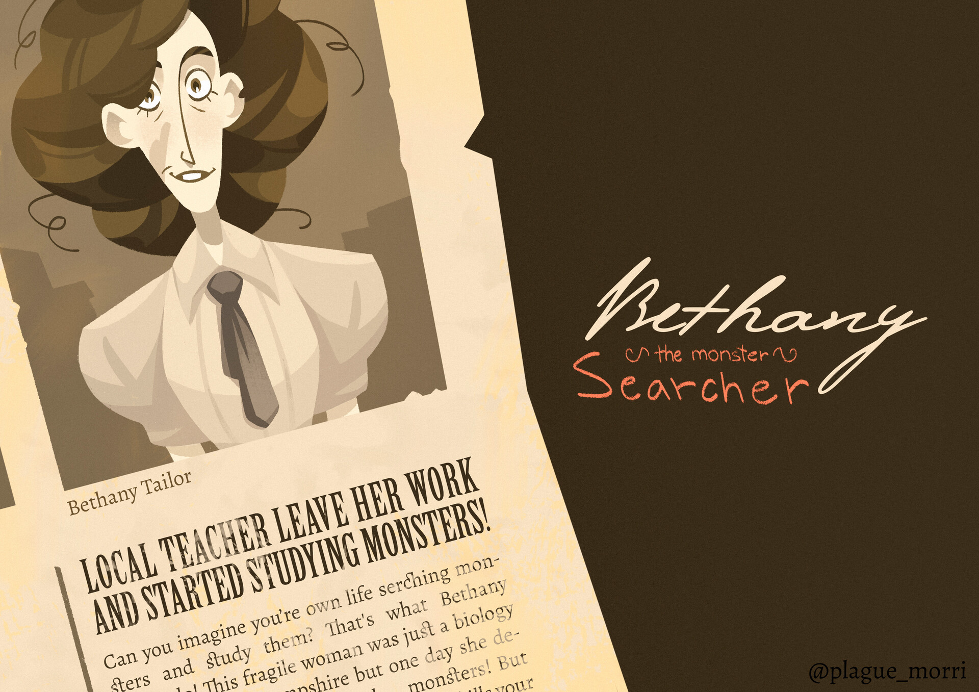 ArtStation - Bethany, the Monster Searcher. Character design project