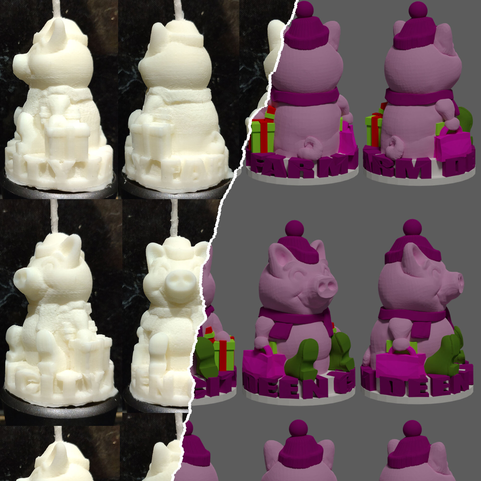 ArtStation - Custom Pig Candle - 3D To Final Product