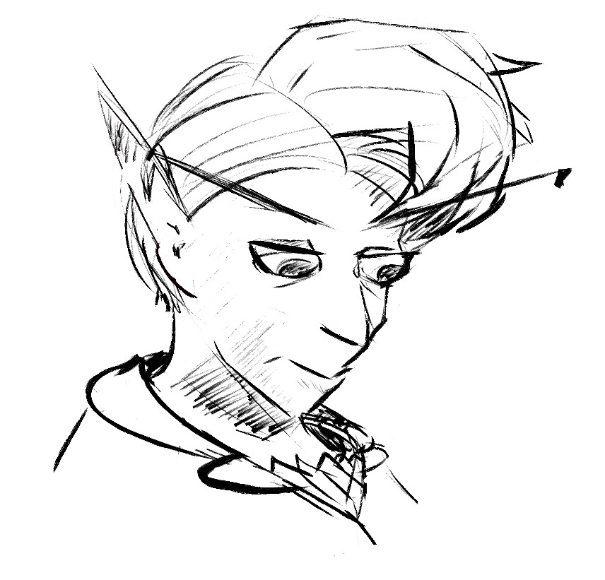 ArtStation - Sad high elf boy