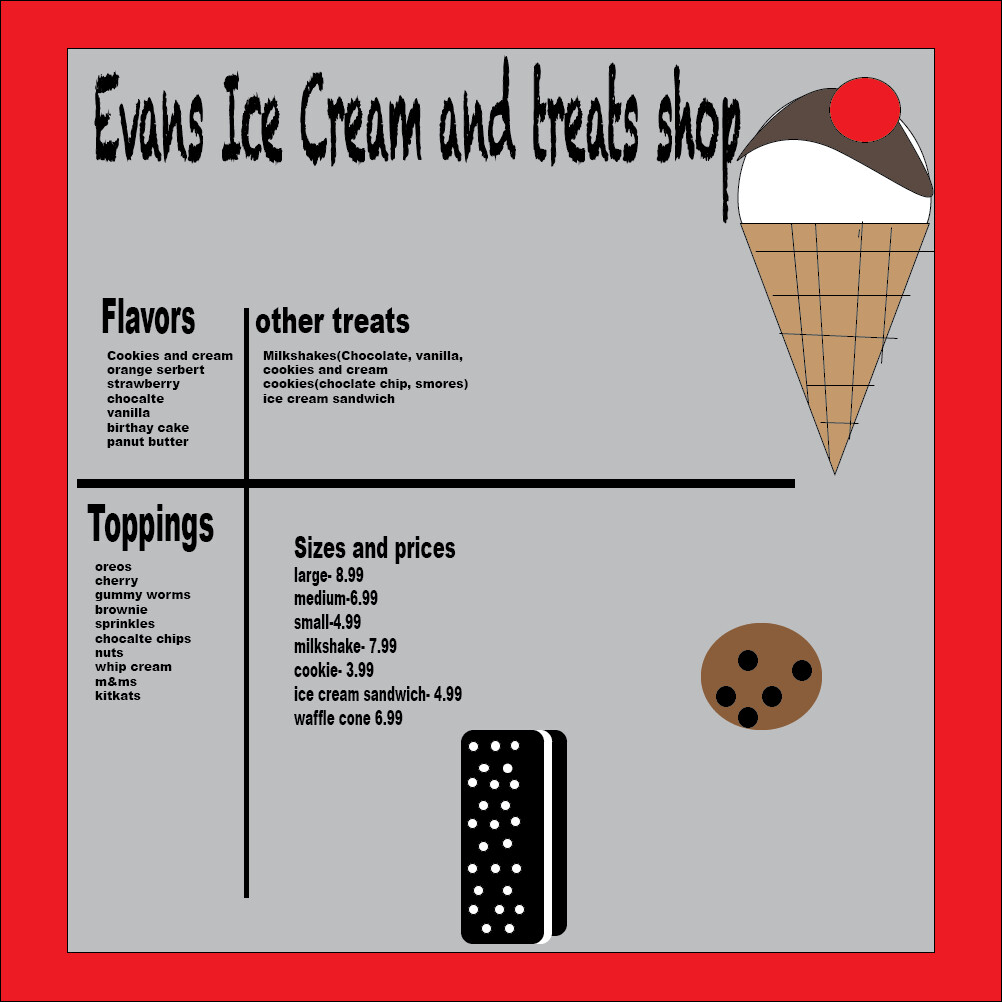 ArtStation - Ice cream menu