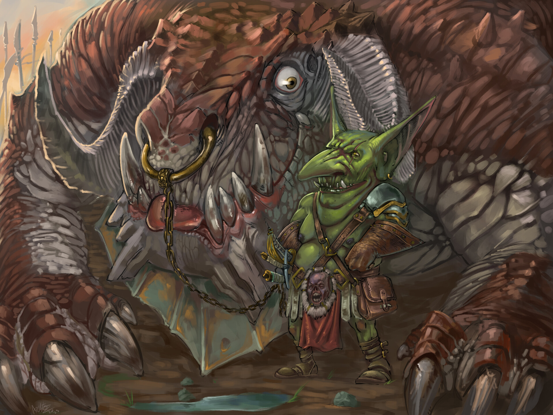 ArtStation - Gobling and his pet