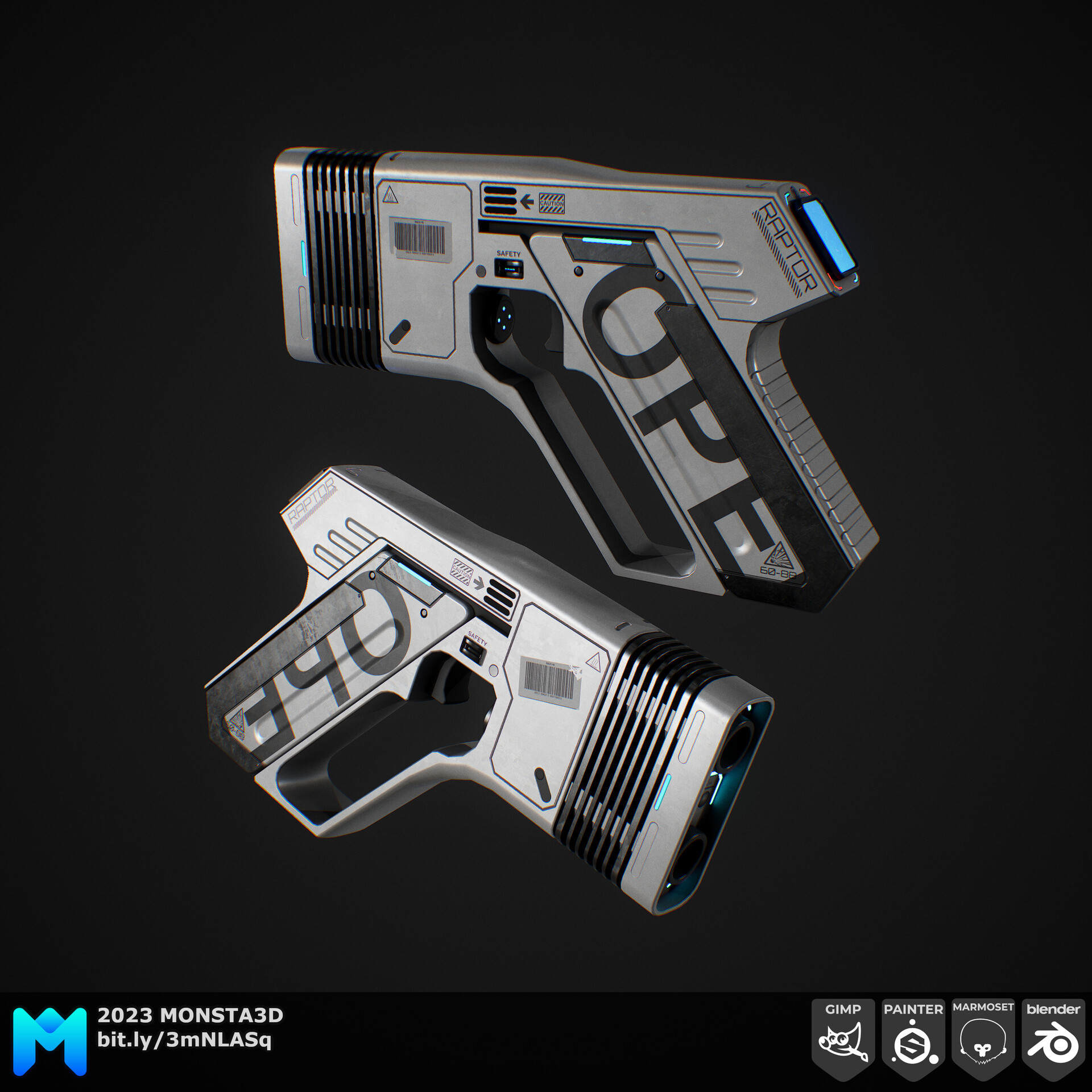 ArtStation - SCIFI Pistol