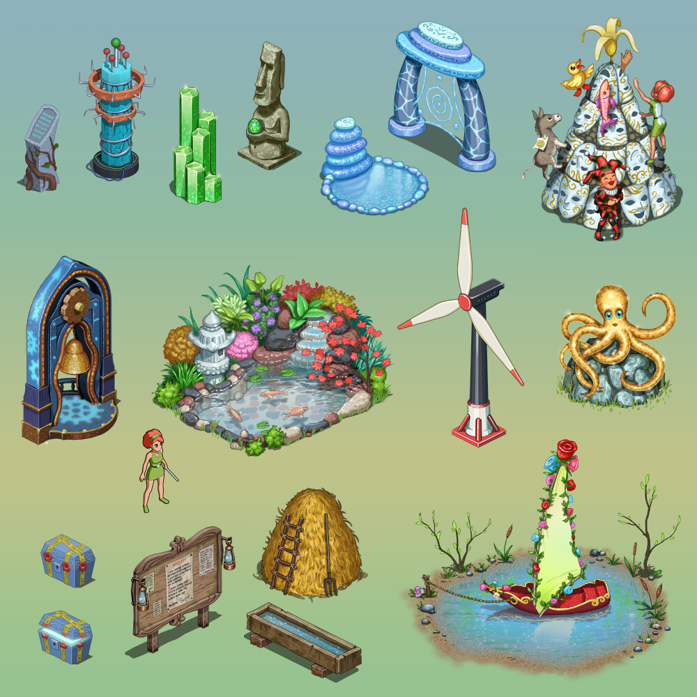 ArtStation - Isometry 2D Objects Props