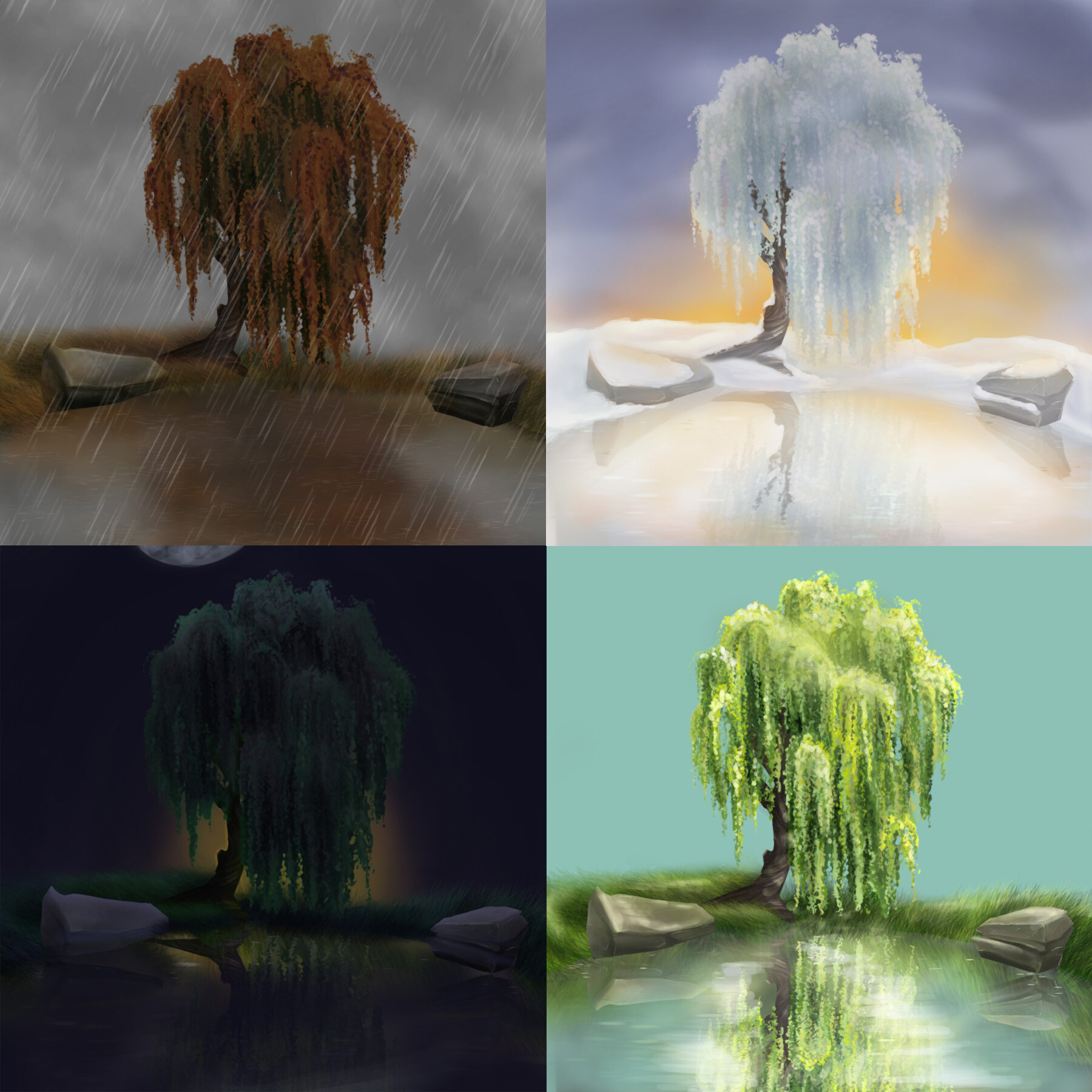 ArtStation - 4 seasons study