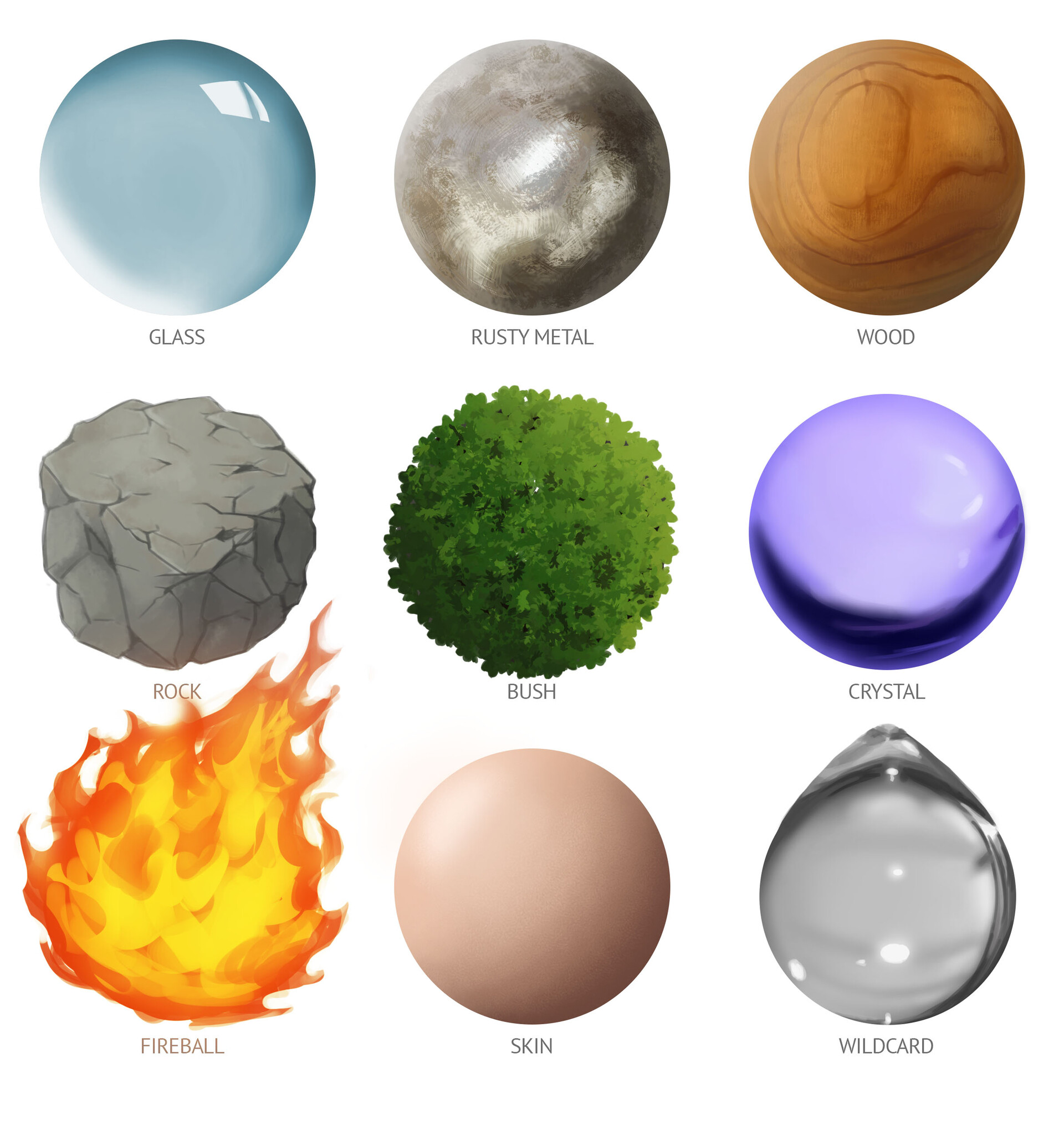 ArtStation - Study on Materials in Digital