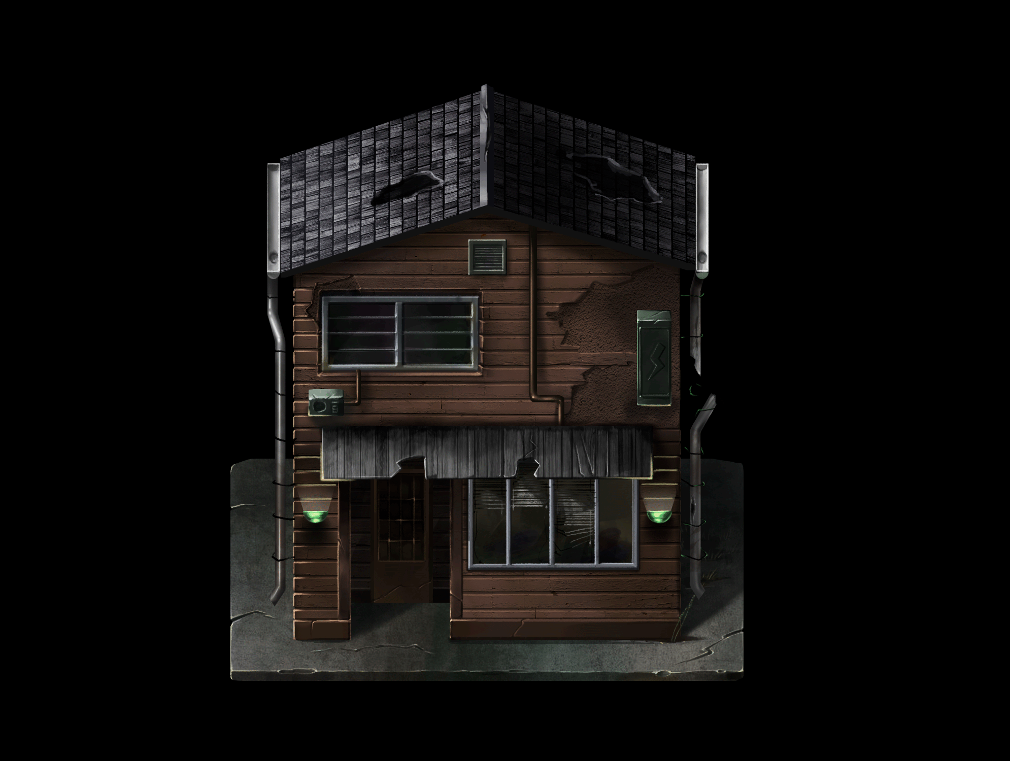 Animated Ruined House