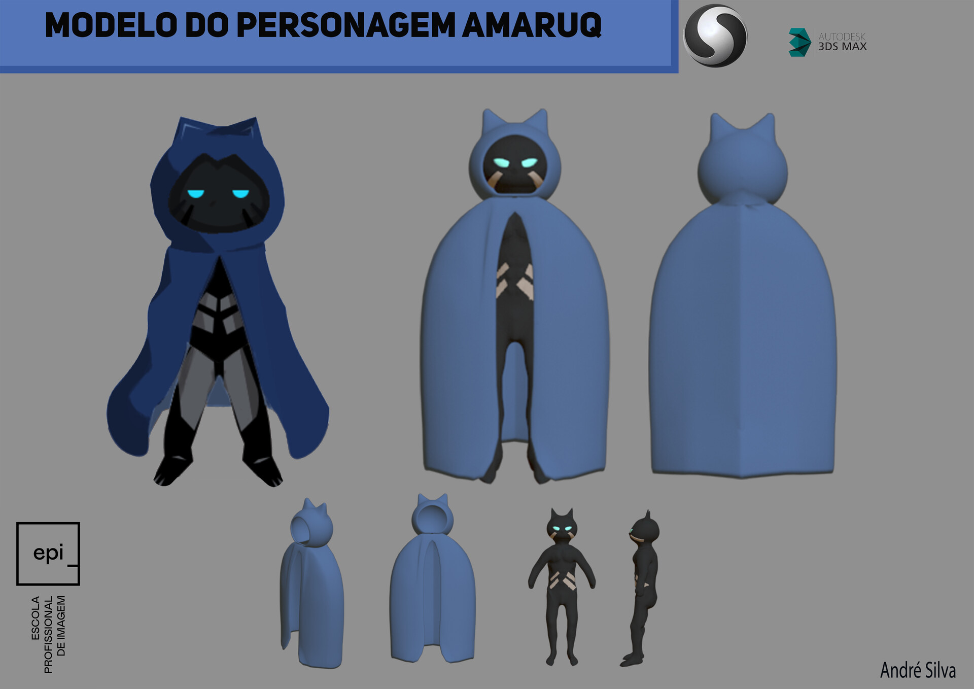 ArtStation - First 2D character transformed to 3D