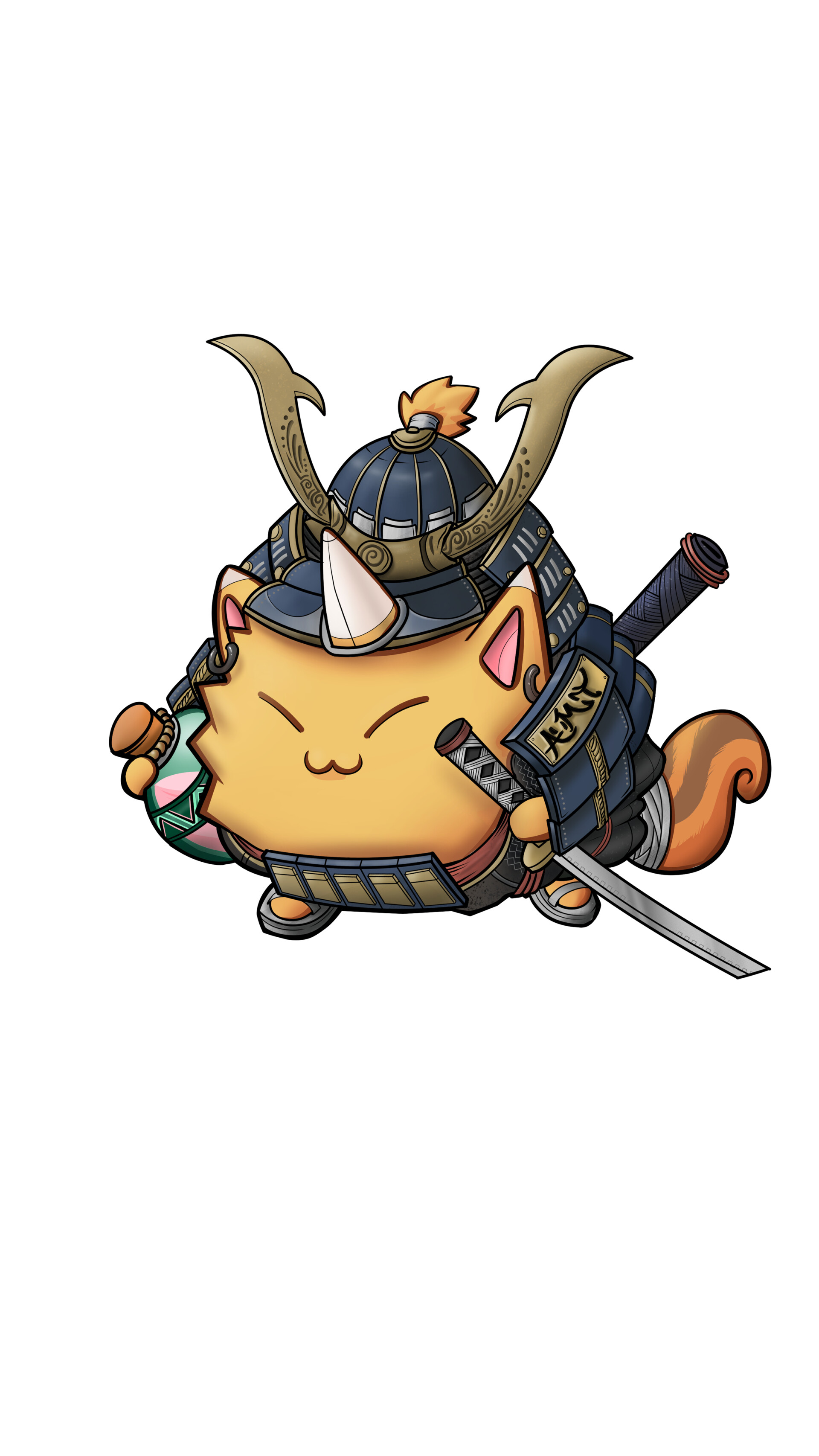 ArtStation - Cute Samurai Character design