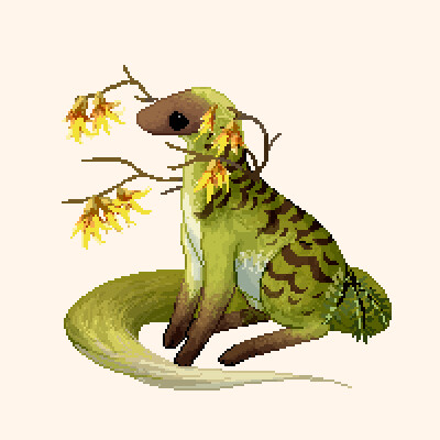 ArtStation - Pixel Art, 150x150 Esk, "Momo"