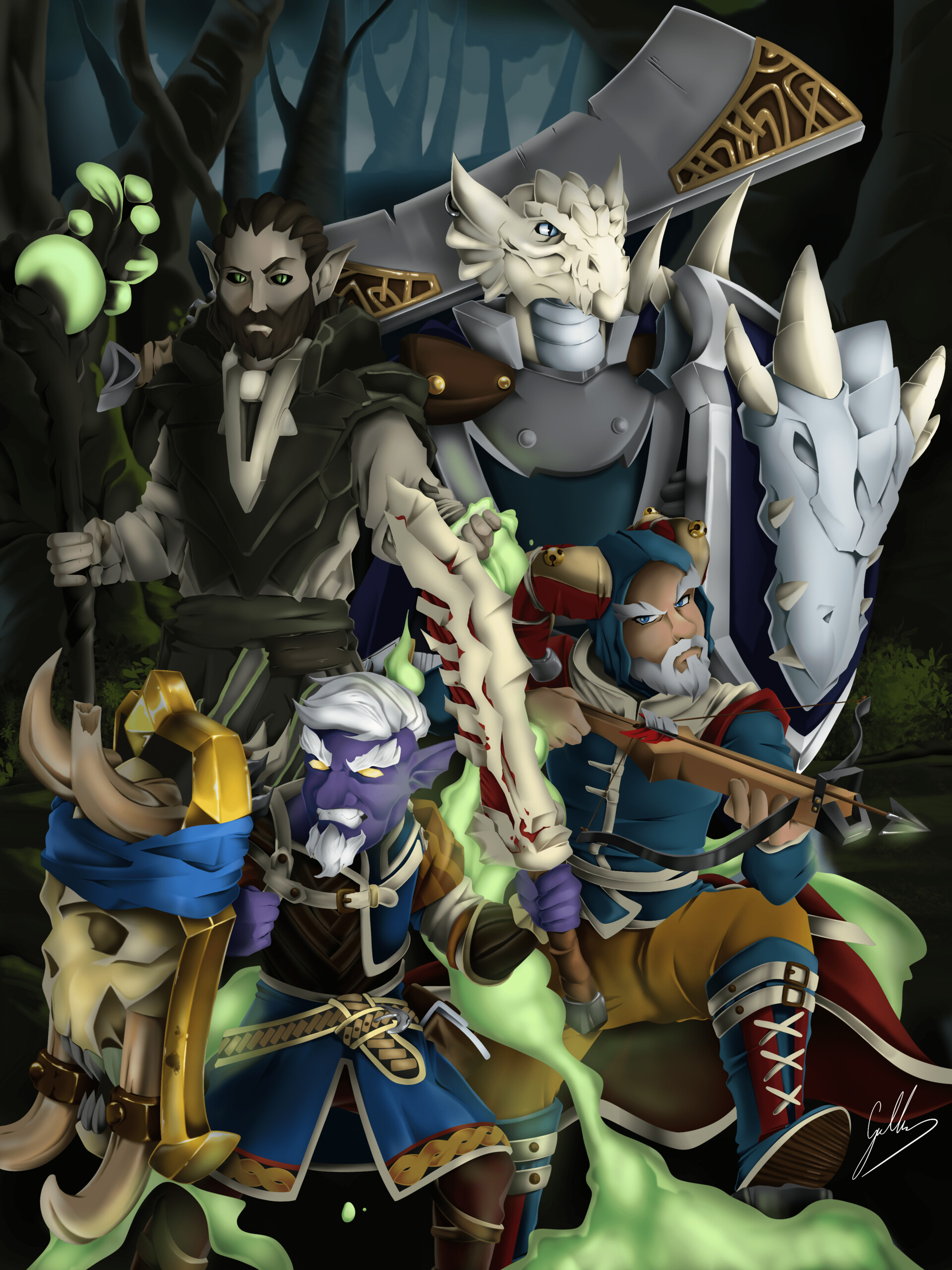 ArtStation - commission finished - Who wants to play RPG?