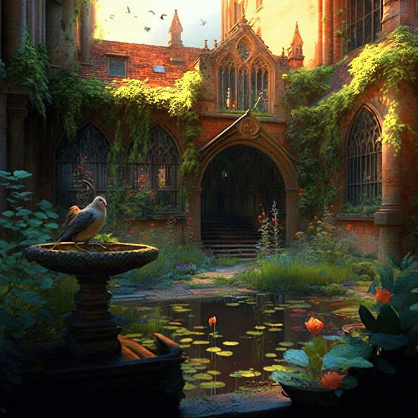 ArtStation - Overgrown Abbey