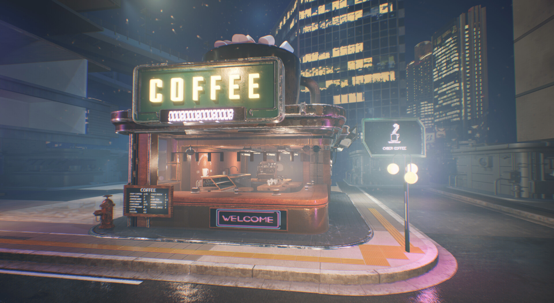 ArtStation - 《Cyber Coffee》