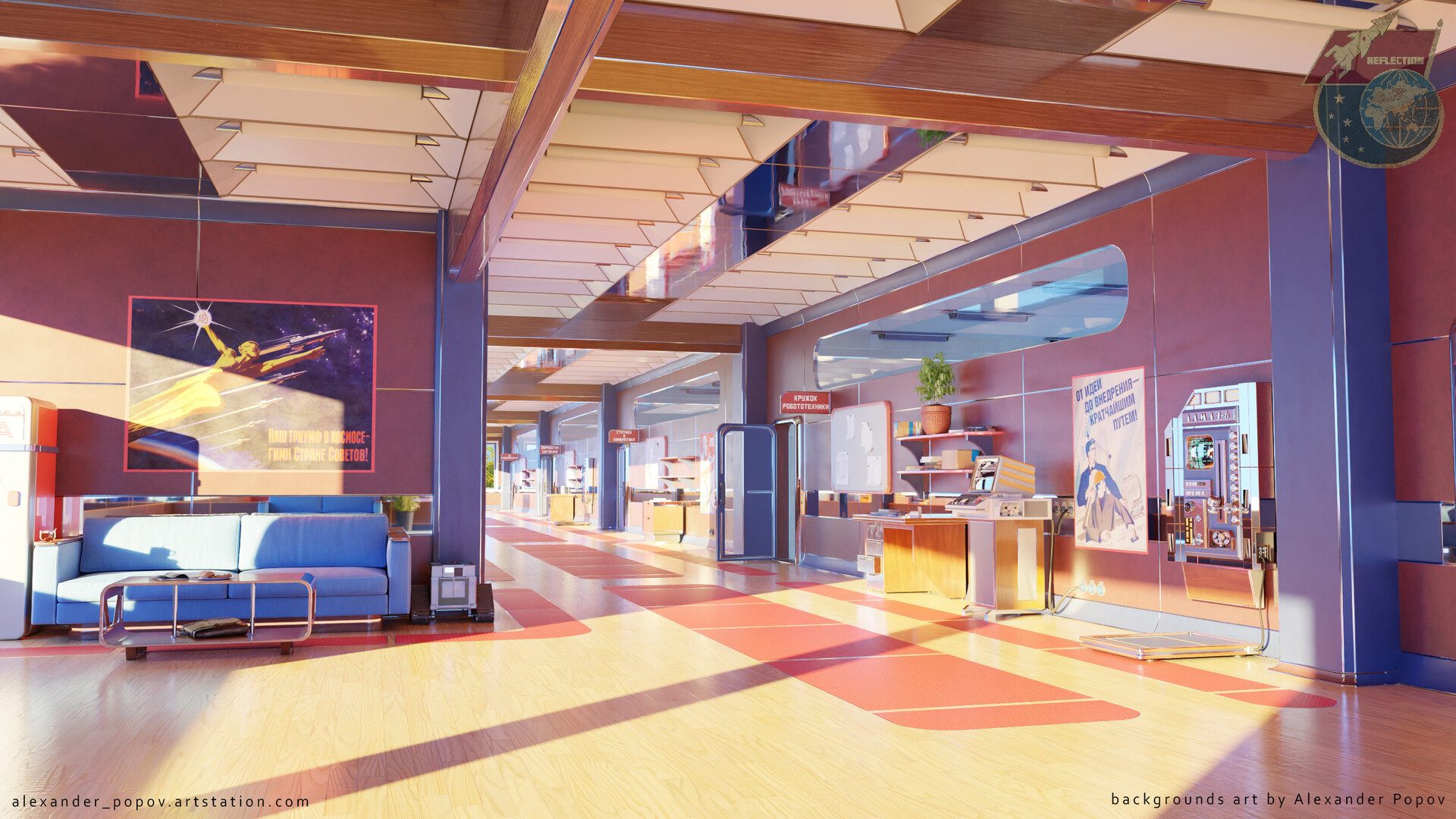 ArtStation - University Robotics Floor Corridor