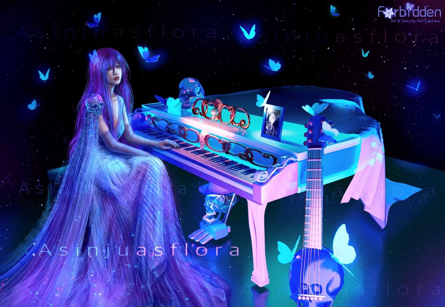 ArtStation - 3D modelling painting-OC Etherine (Autodesk MAYA)