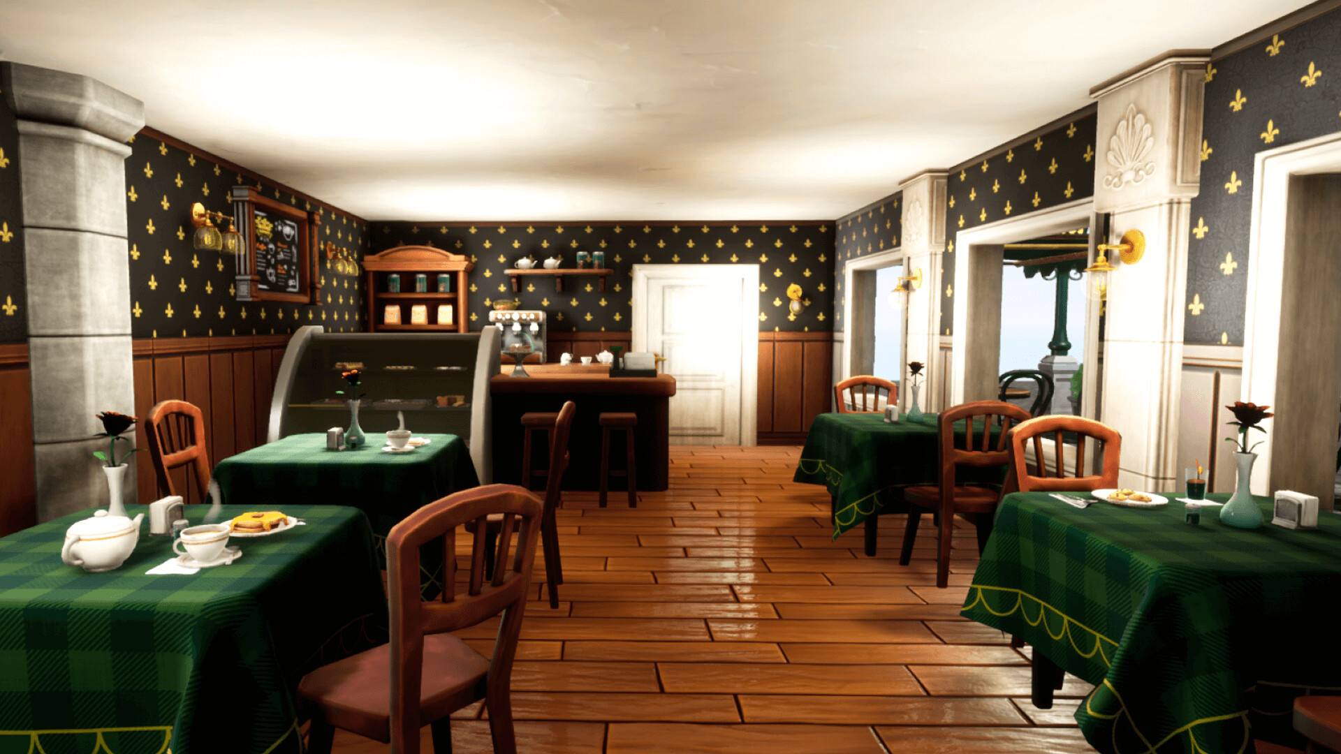 Bryan Carpio - Stylized Modular Coffee Shop - 3D Environment