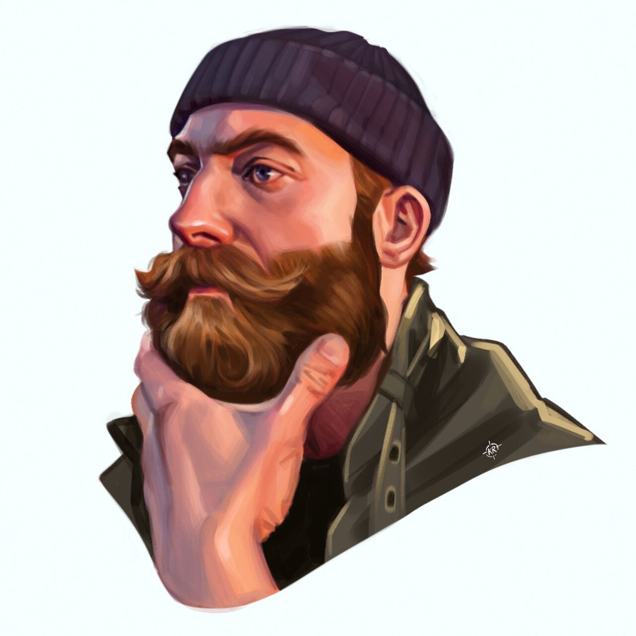ArtStation - Beard man portrait
