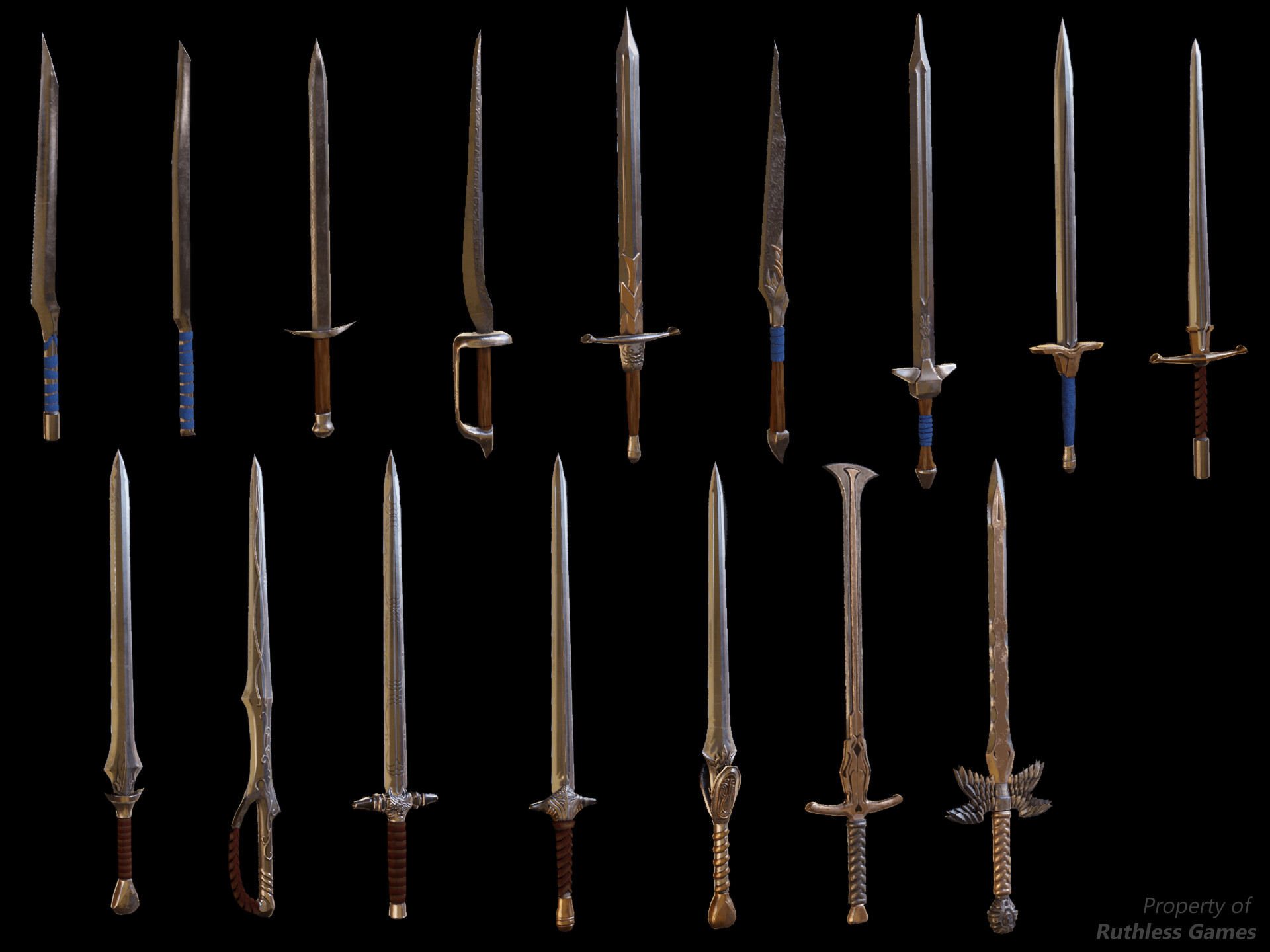 ArtStation - Ruthless Games - Human Swords